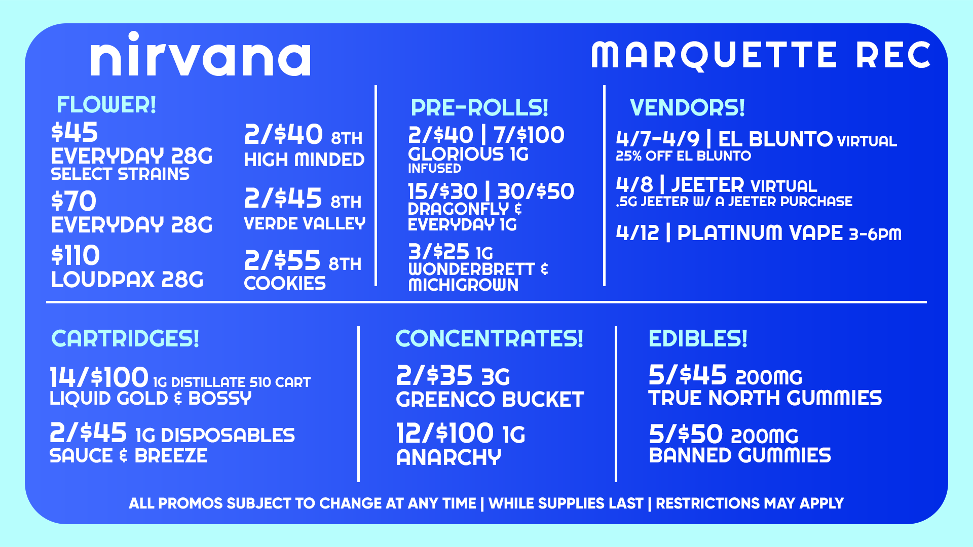 Nirvana Center - Marquette (NOW OPEN!) 420 Deals | Leafly