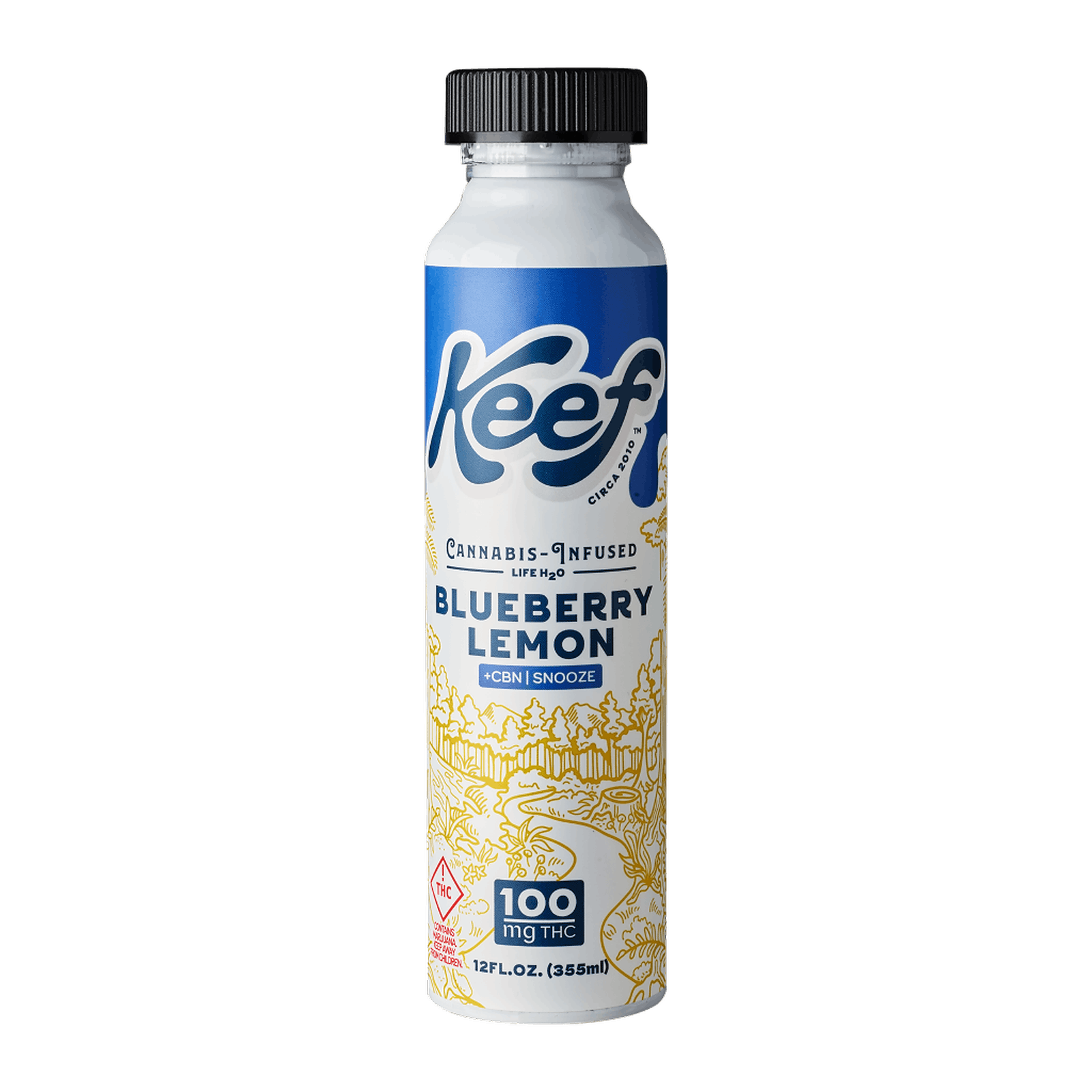 Keef Brands: Keef Life H2O - Blueberry Lemon +CBN 100mg | Leafly