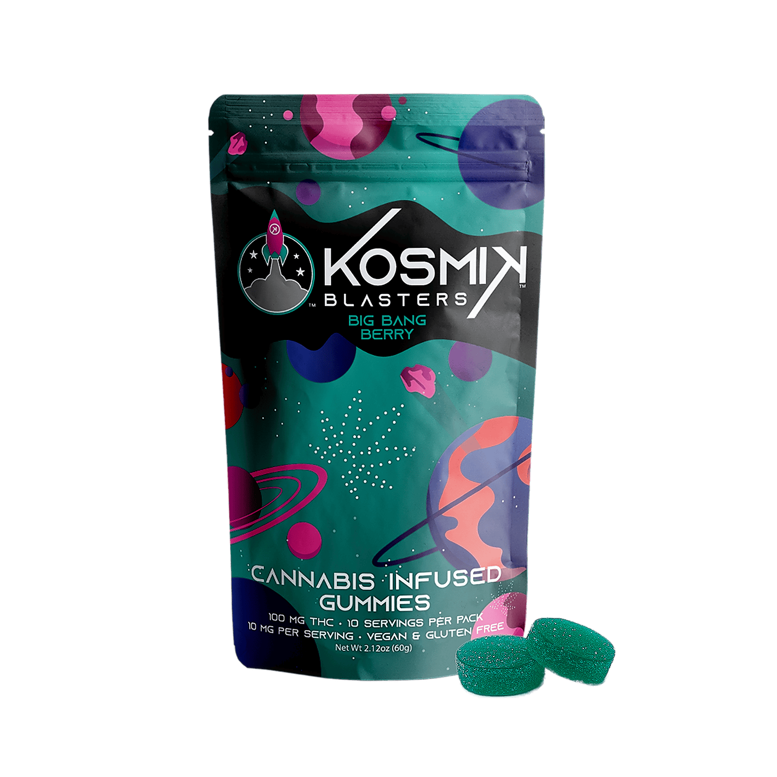 Kosmik Brands: Big Bang Berry Blaster 100mg | GUMMIES | Leafly