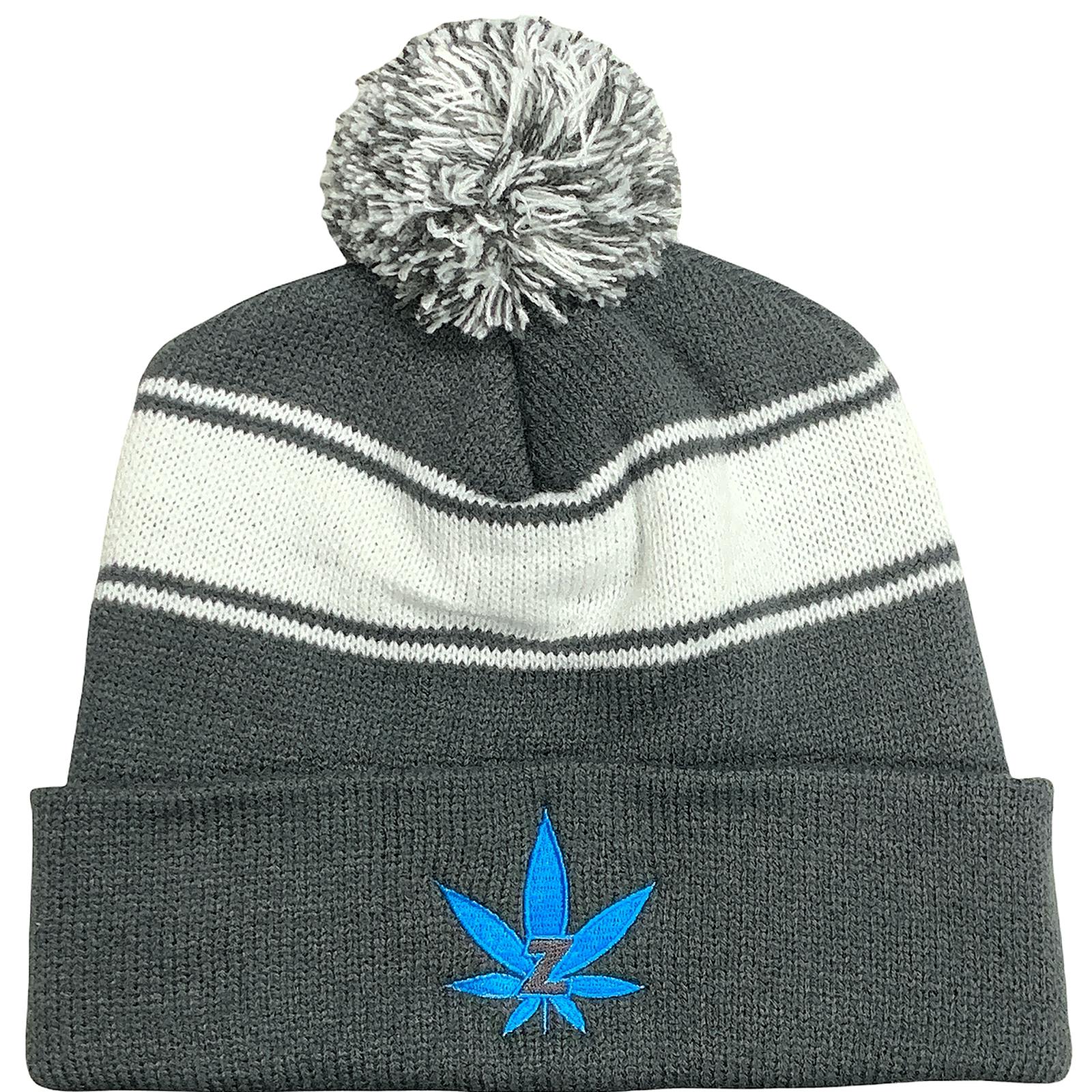 Z Cannabis Company: GRAY AND WHITE STOCKING CAP WITH Z CANNABIS LOGO ...