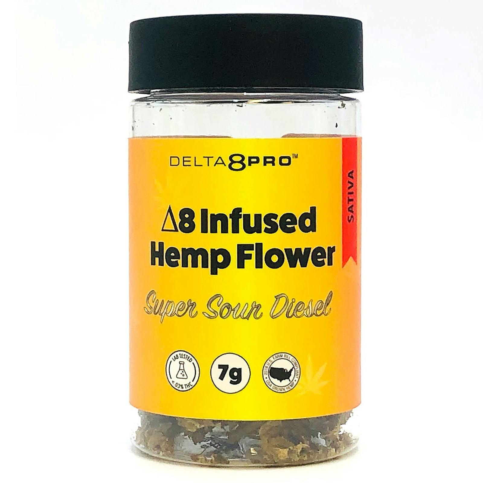 Delta 8 Pro: Delta-8 THC Infused Hemp Flower 7g - Super Sour Diesel | Leafly