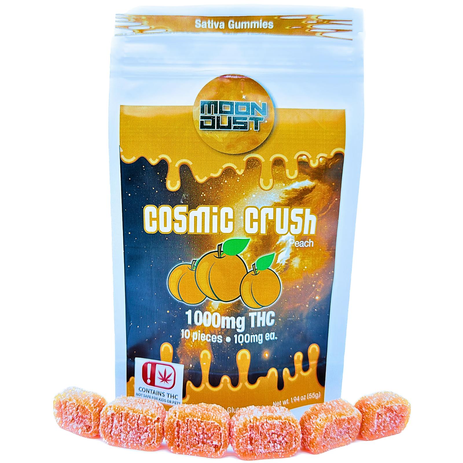 MOON DUST: MOON DUST - 1000MG-THC-GUMMIES - COSMIC CRUSH-SATIVA | Leafly