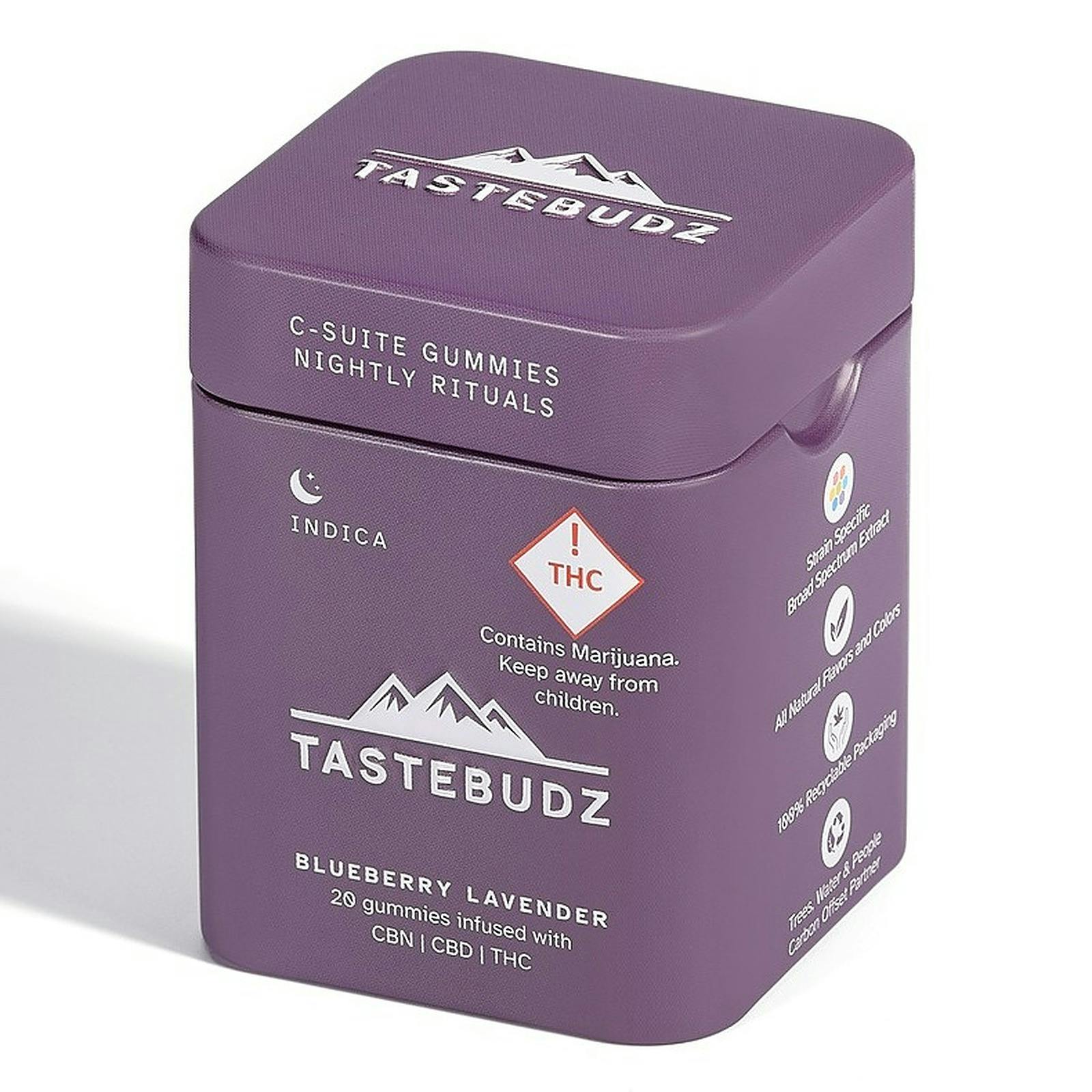TasteBudz: Blueberry Lavender Nightly Rituals Rosin Gummies | CBN | CBD ...