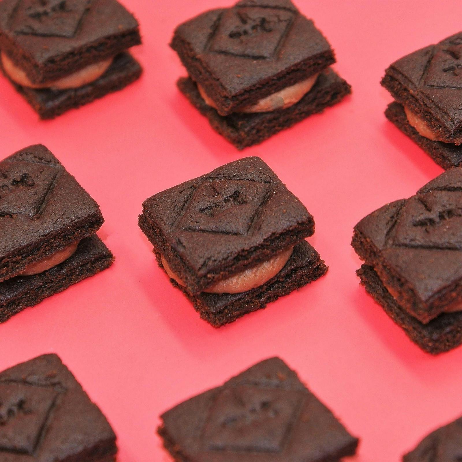 Jade & Jane: Chocolate Chocolate Creme Sandwich Cookies | Leafly