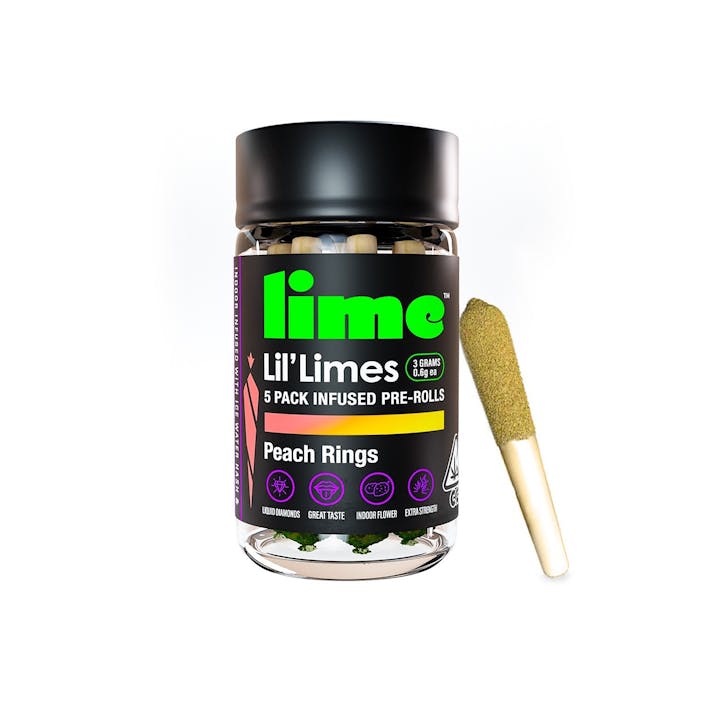 Lime: Diamond & Hash Infused Lil' Limes (.6g x 5 Mini Pre Rolls ...