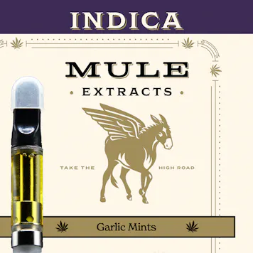Mule Extracts: 1g Cart Garlic Mints Indica 82.9% | Leafly