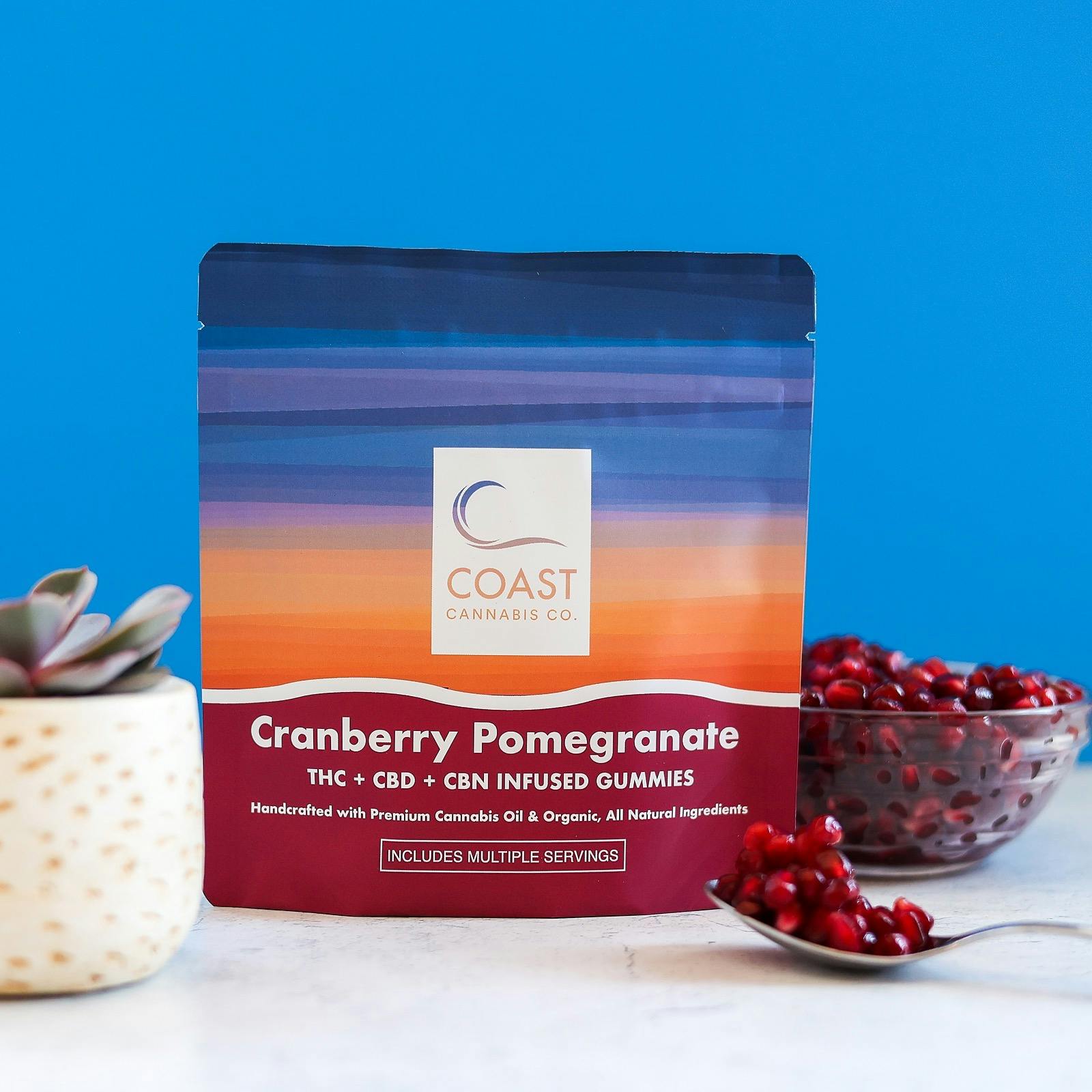 Coast Cannabis Co.: Cranberry Pomegranate Gummies 110mg 20-pack | Leafly