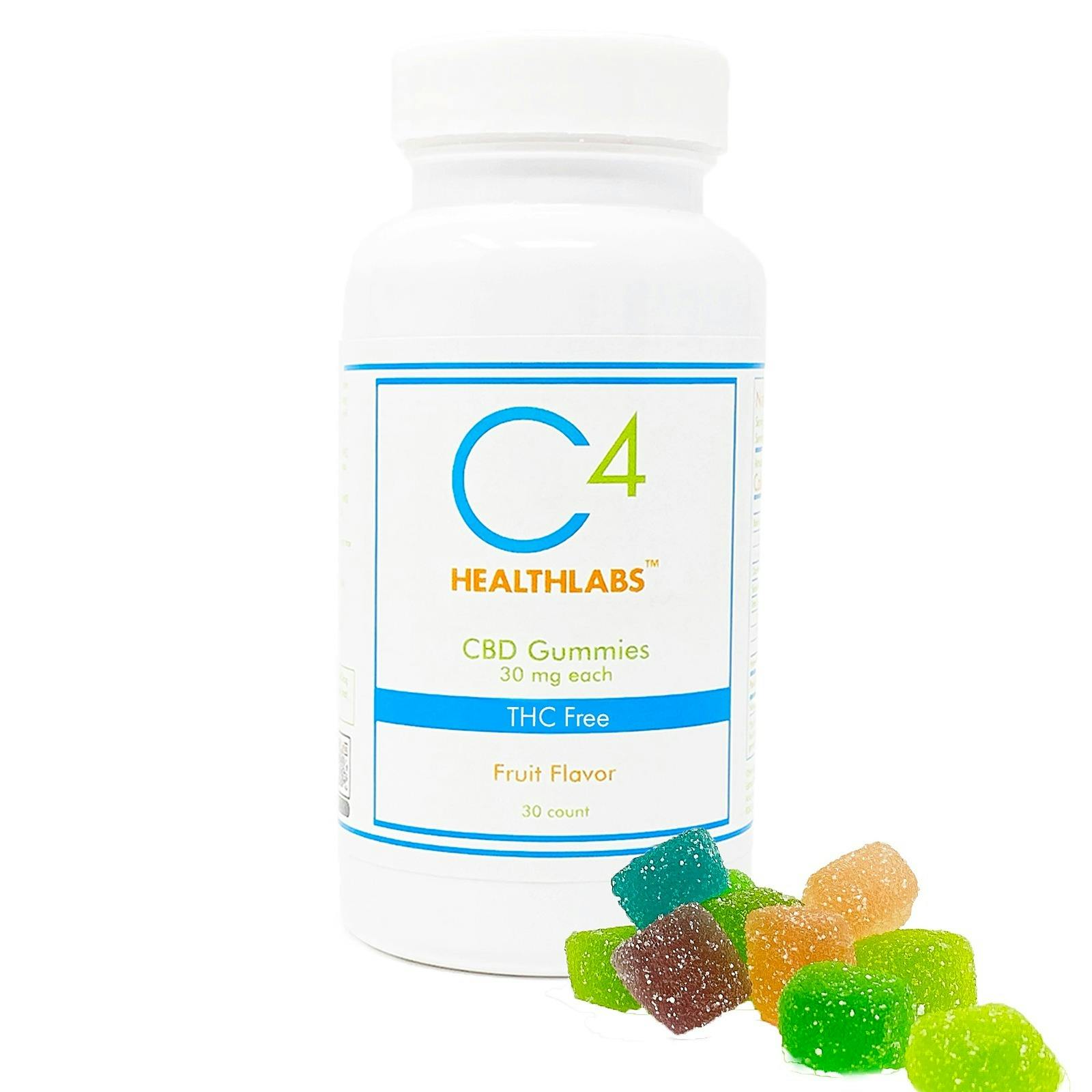 C4 Healthlabs: THC Free CBD Gummies (15mg and 30mg chews) | Leafly
