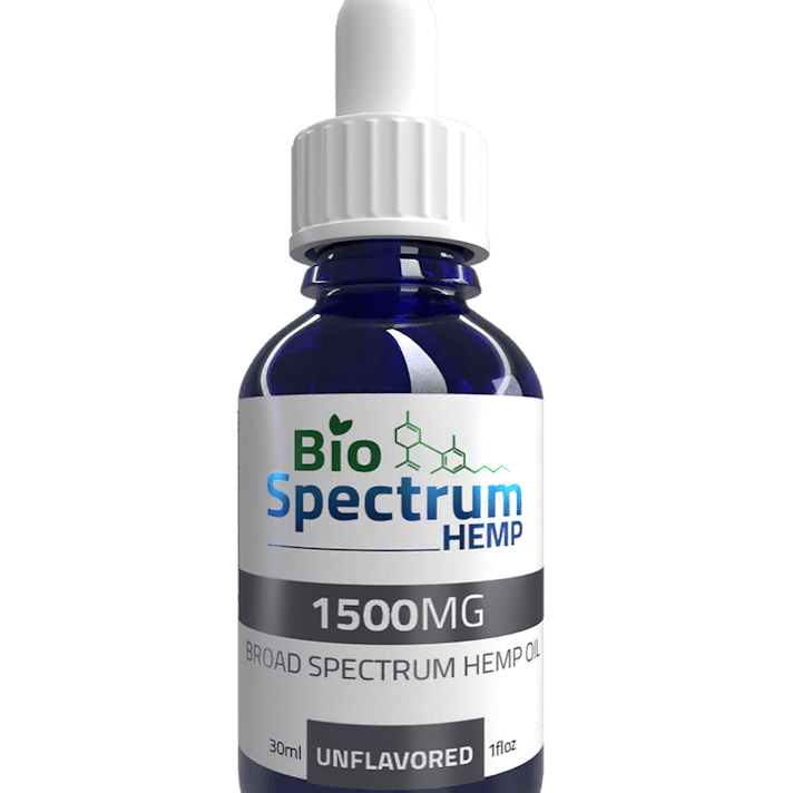 BioSpectrum Hemp: Broad Spectrum Unflavored Tincture 1500mg $39.95 | Leafly