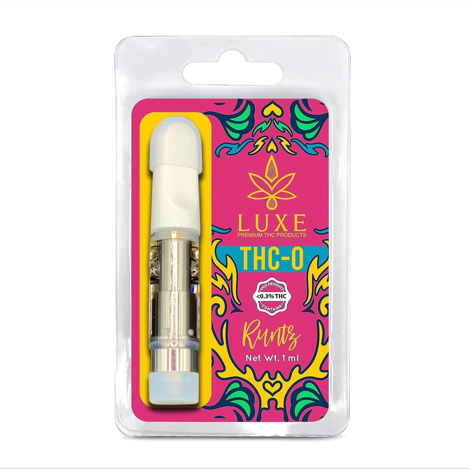 Luxe THC | 25% OFF with code LEAFLY: Runtz THC-O Vape Cart | 1ml | Leafly