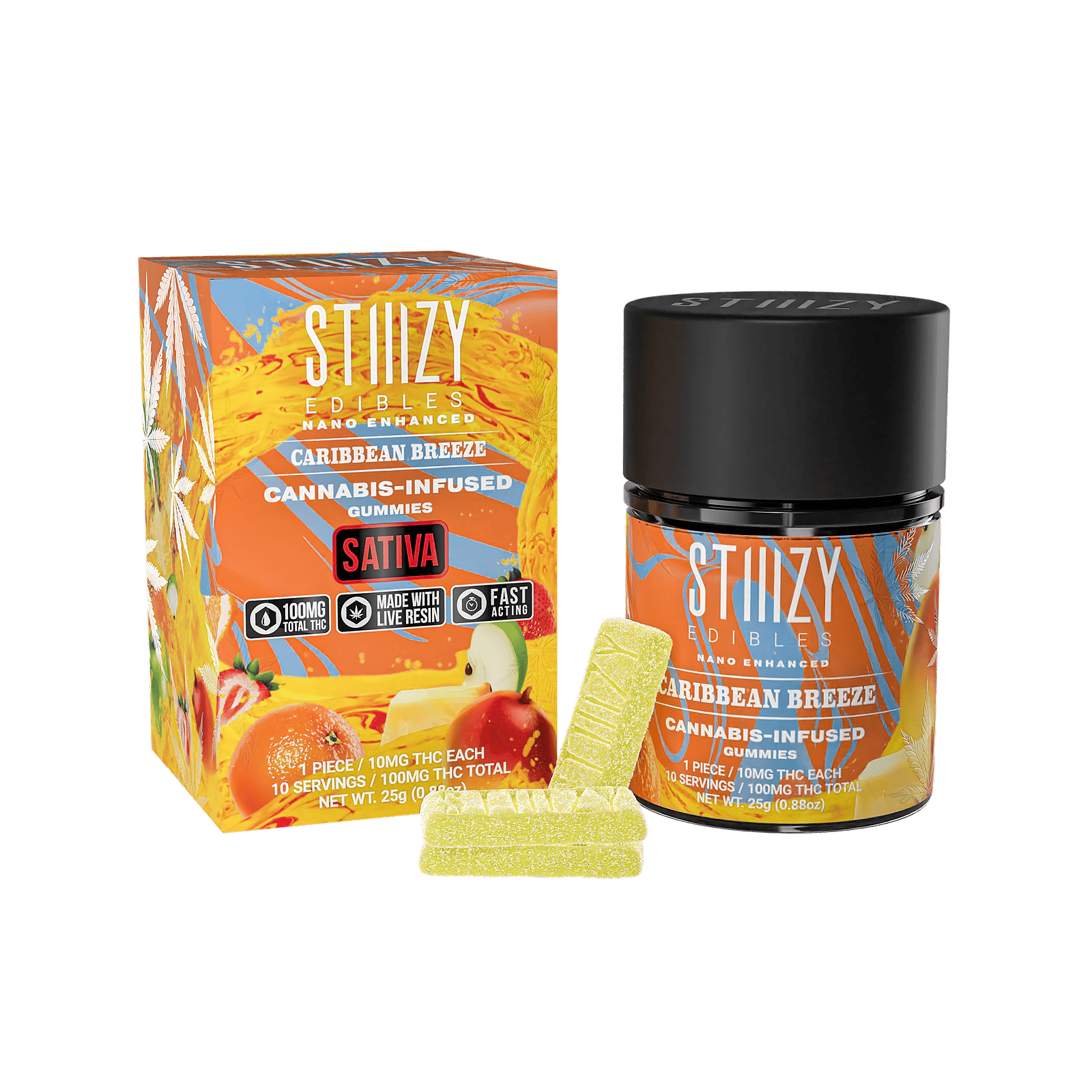 STIIIZY: CARIBBEAN BREEZE STIIIZY EDIBLES - 100MG GUMMIES | Leafly