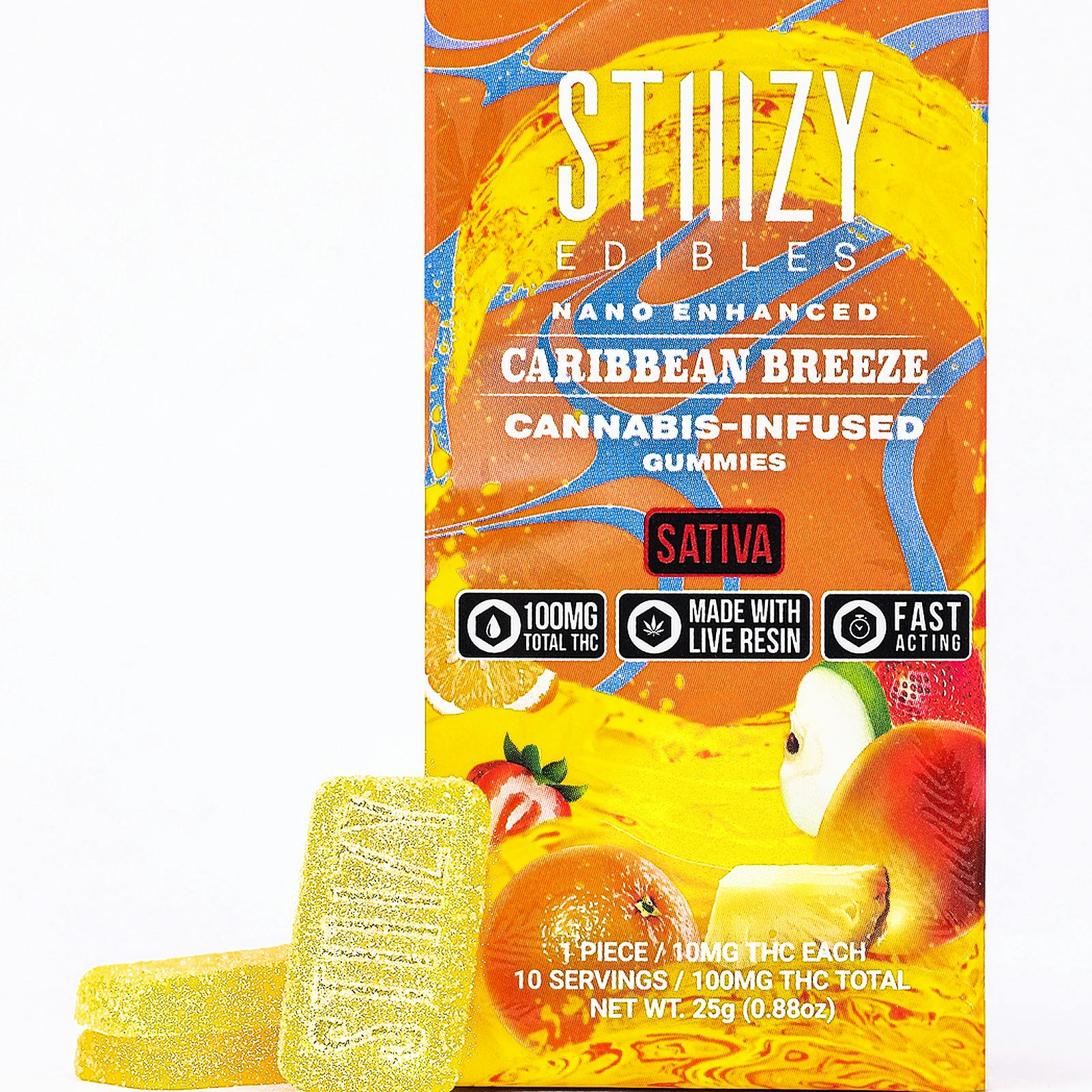 STIIIZY: CARIBBEAN BREEZE STIIIZY EDIBLES - 100MG GUMMIES | Leafly