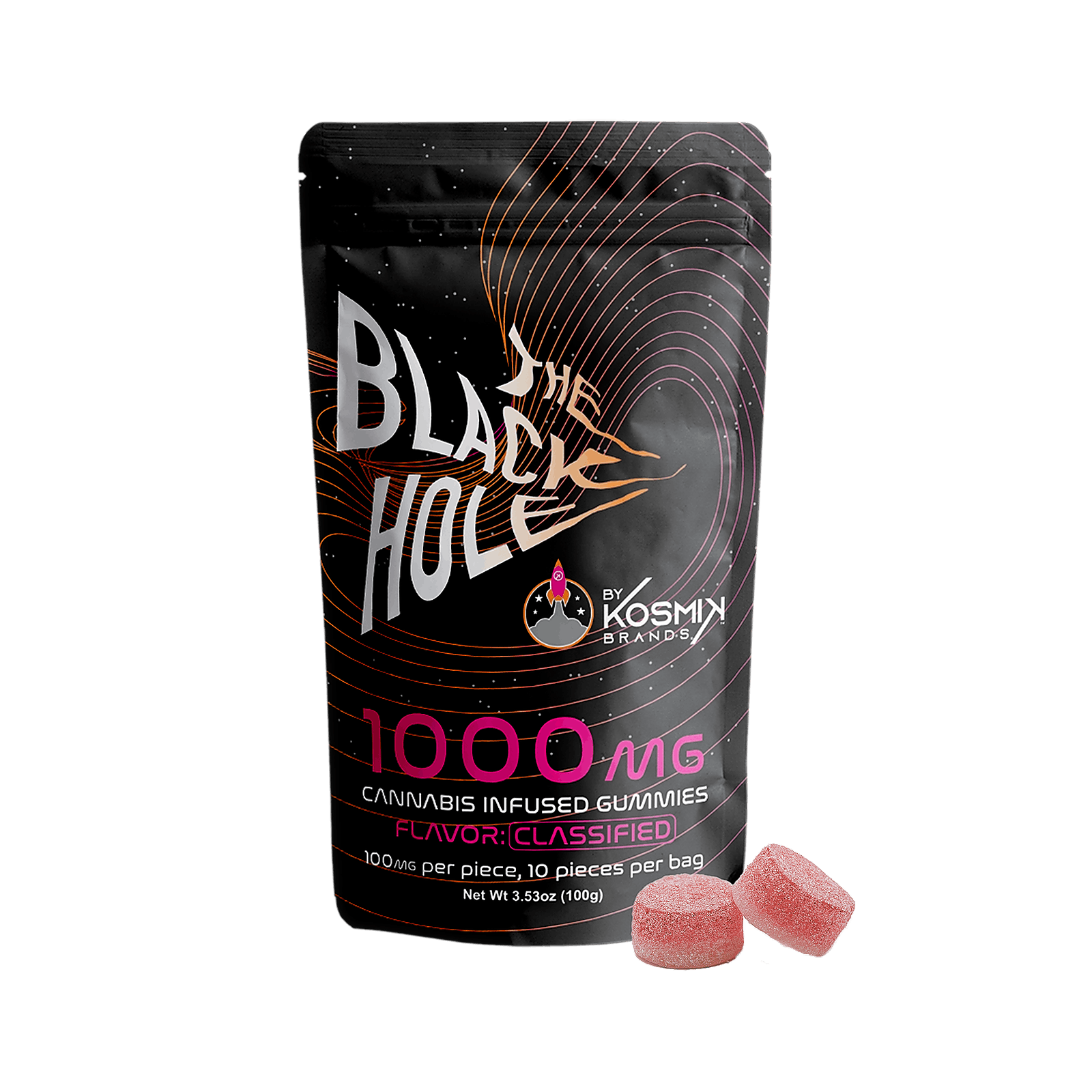 Kosmik Brands: Black Hole Pink 1,000mg | GUMMIES | Leafly