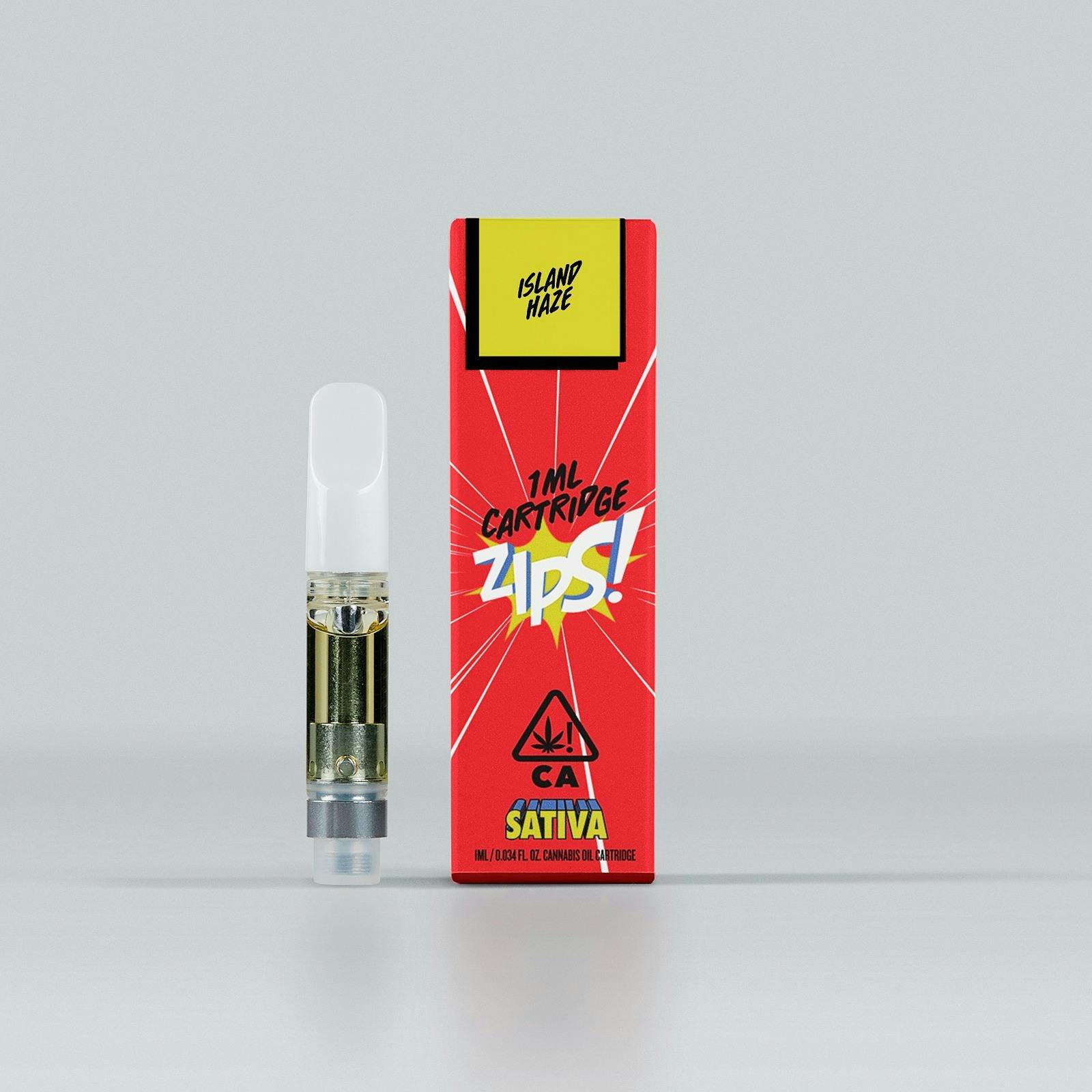 Zips!: Island Haze 1ml Sativa Cartridge | Leafly
