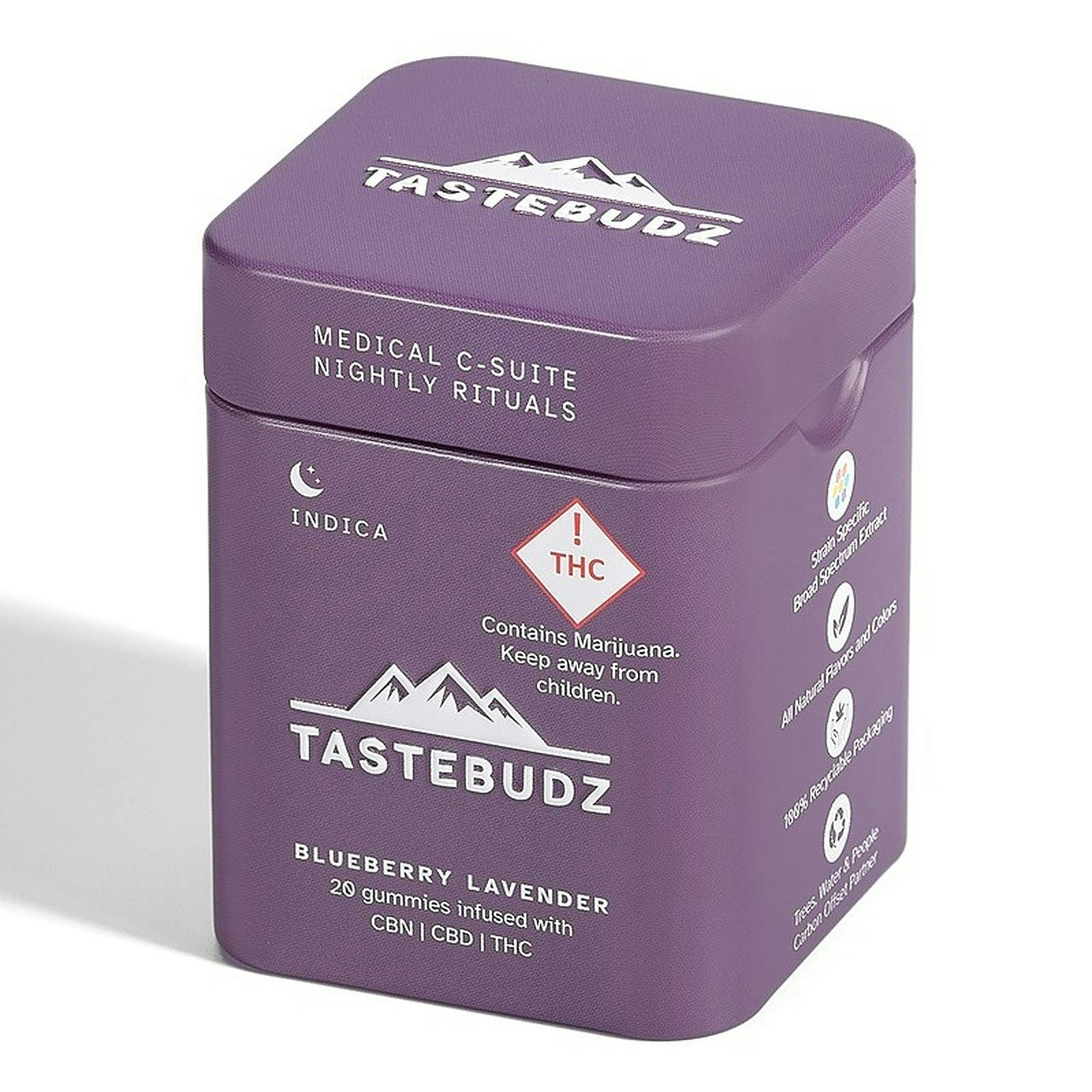 TasteBudz: MED Blueberry Lavender Nightly Rituals Rosin Gummies | CBN ...