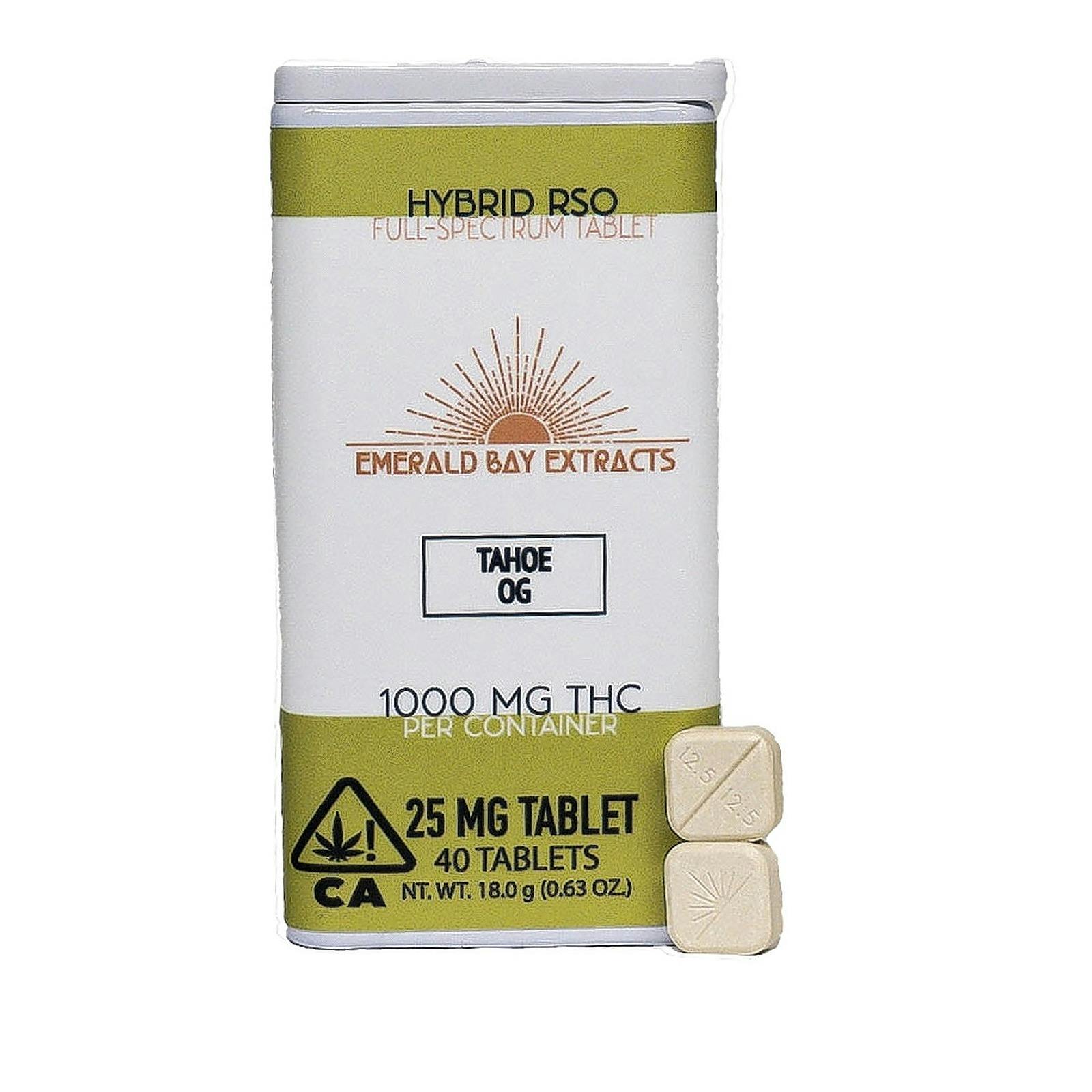 Emerald Bay Extracts: Tahoe OG RSO Tablet [25mg] (1000mg) | Leafly