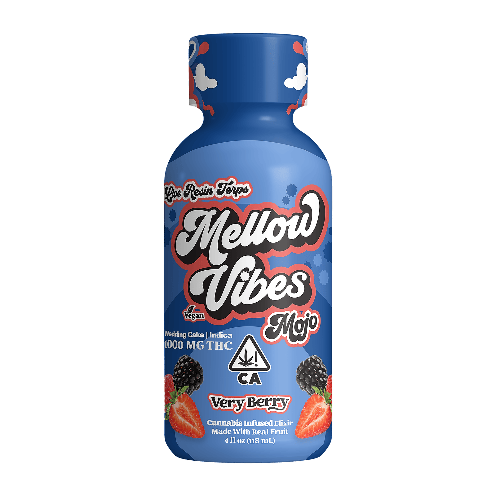Mellow Vibes: Mellow Vibes Mojo Very Berry 4oz 1000mg | Leafly