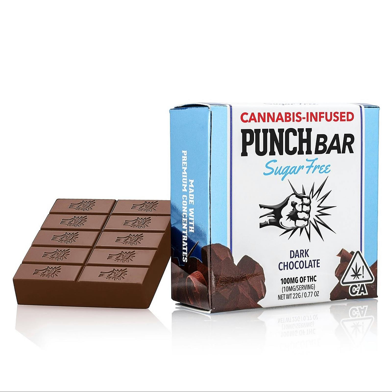 Punch Edibles: Sugar Free Dark Chocolate Punch Bar | Leafly