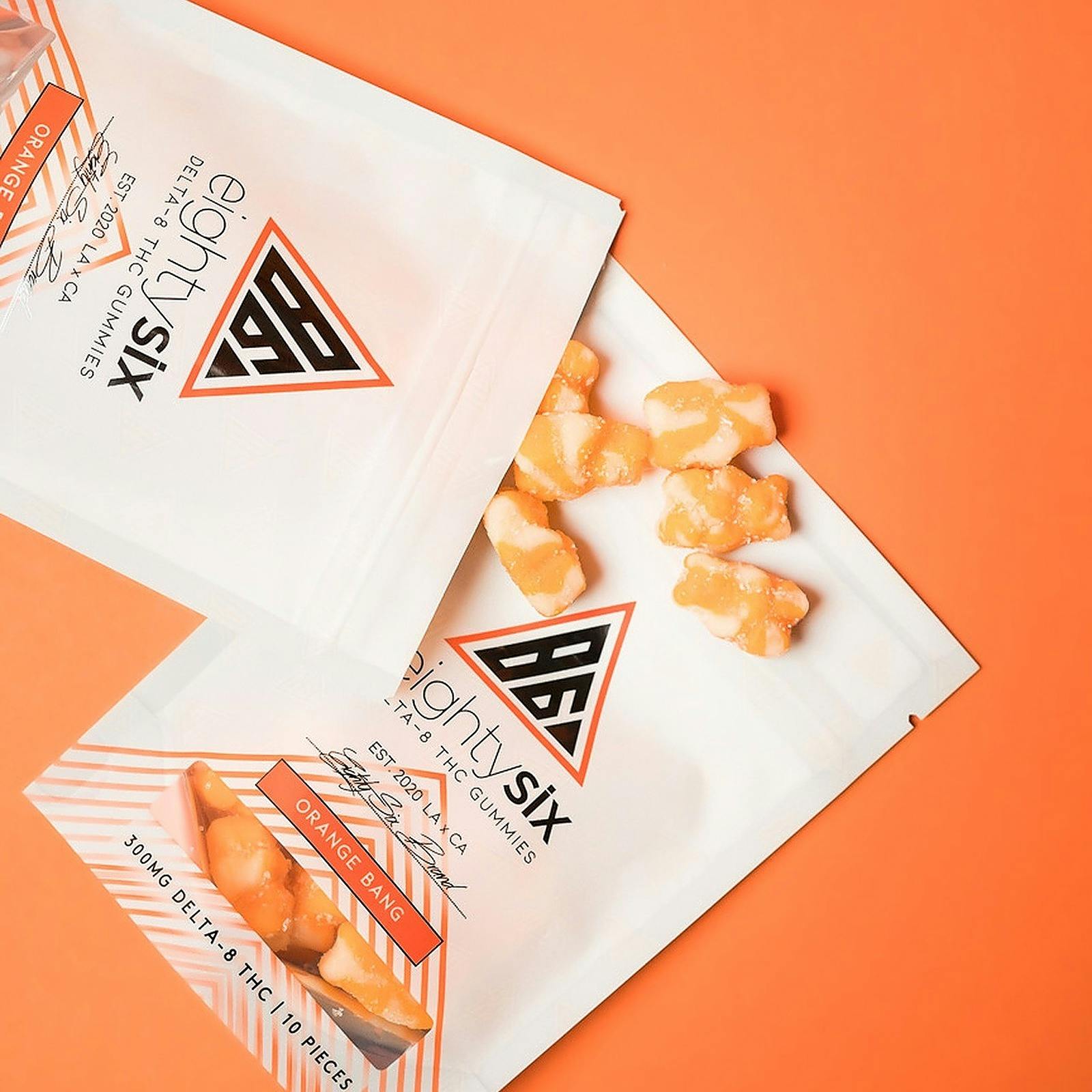 Eighty Six Brand: Eighty Six Brand - Orange Bang Delta-8 Gummies | Leafly