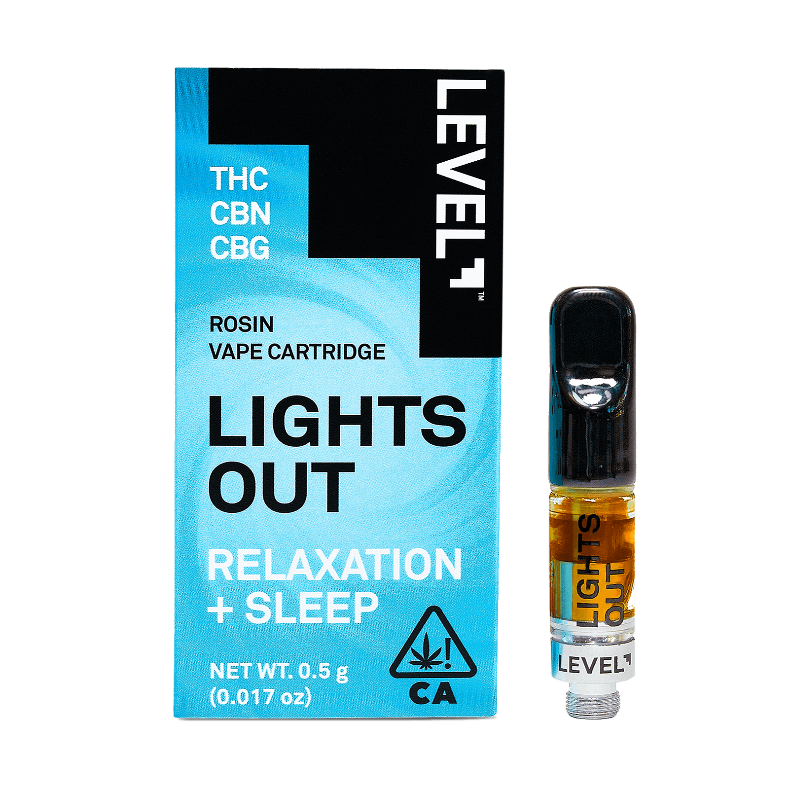 LEVEL: LIGHTS OUT ROSIN VAPE CARTRIDGE 0.5 g | Leafly
