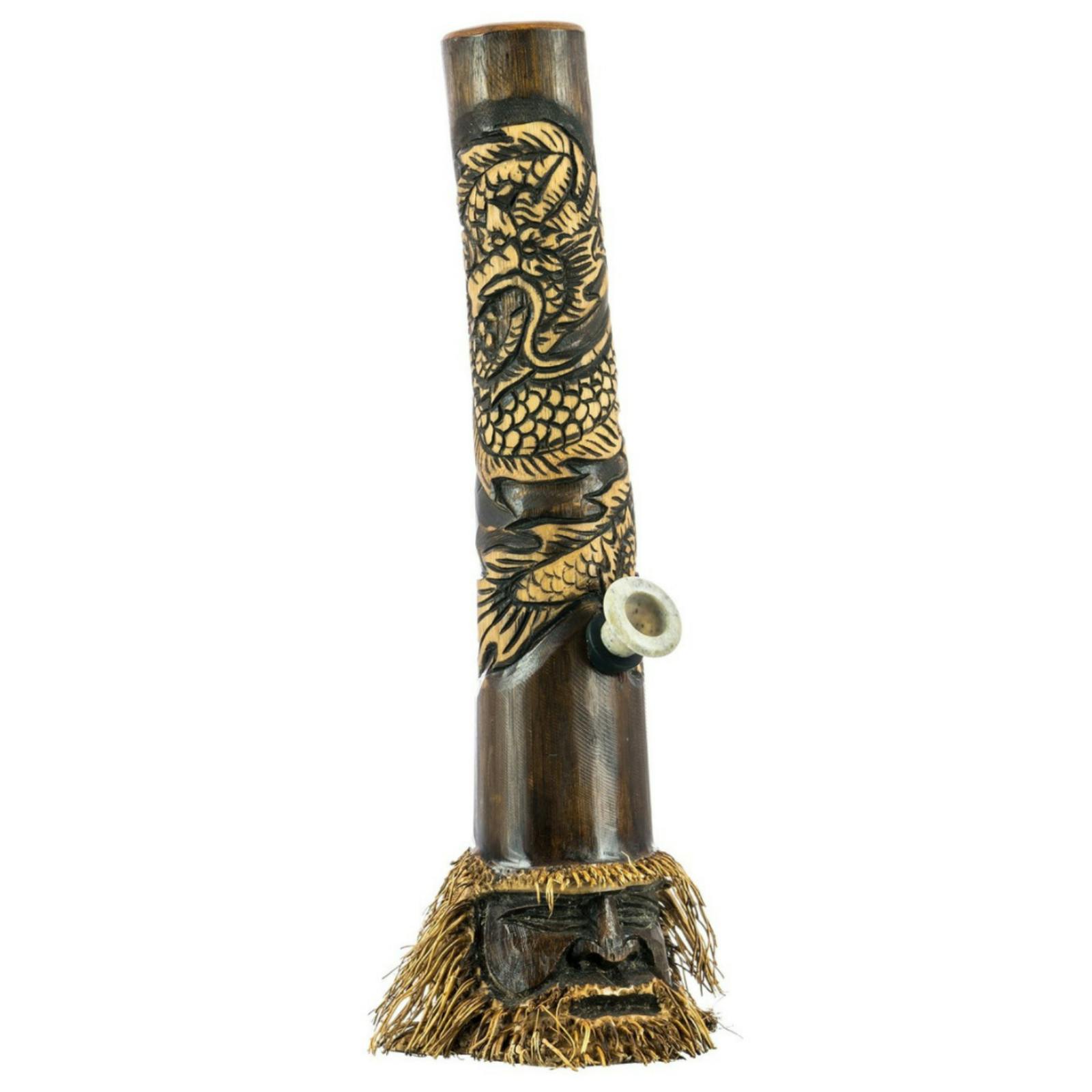 Sesh Sensei: Primitive Pipes | Hand Carved Indonesian Bamboo Bong | Leafly
