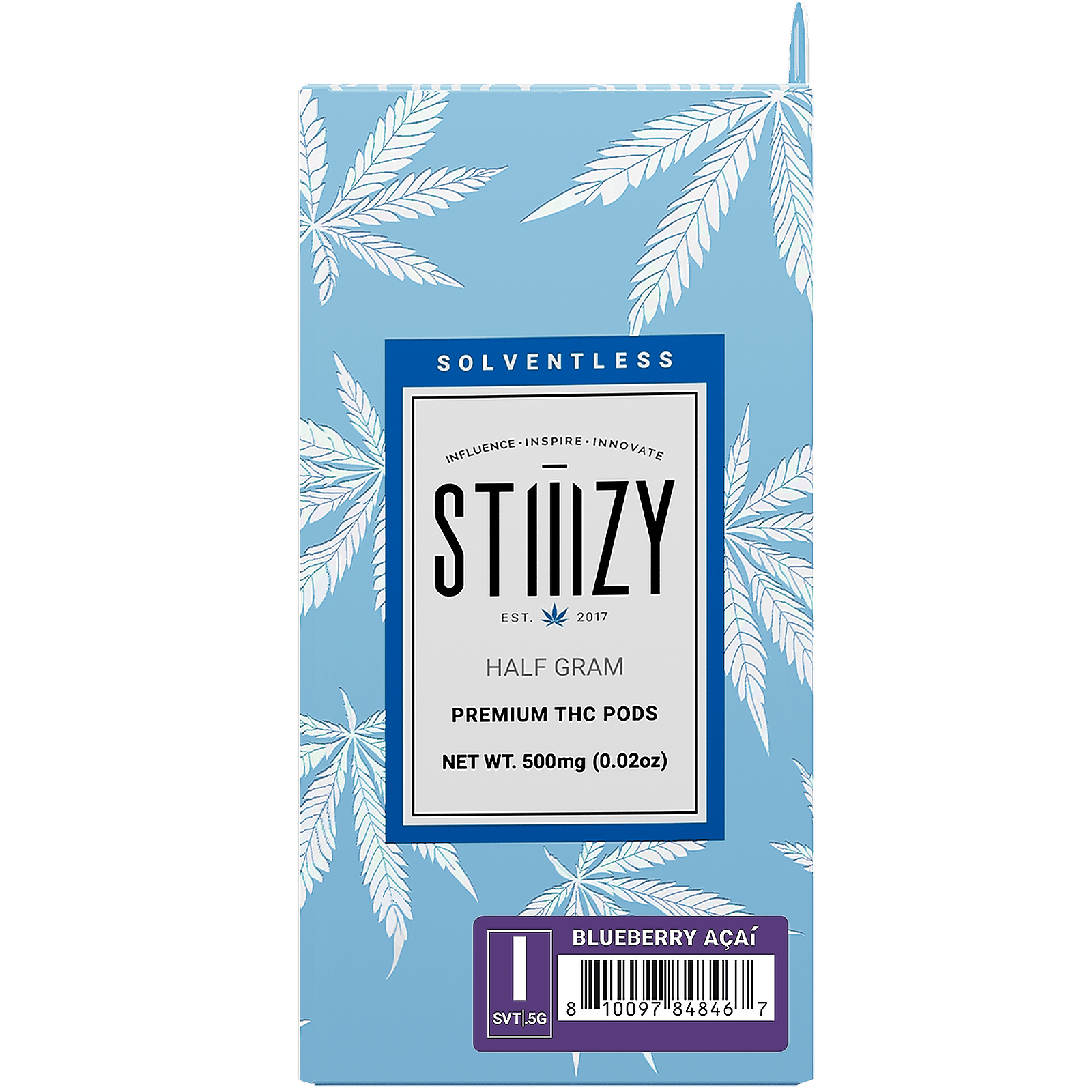 STIIIZY: BLUEBERRY ACAI - SOLVENTLESS POD .5G | Leafly