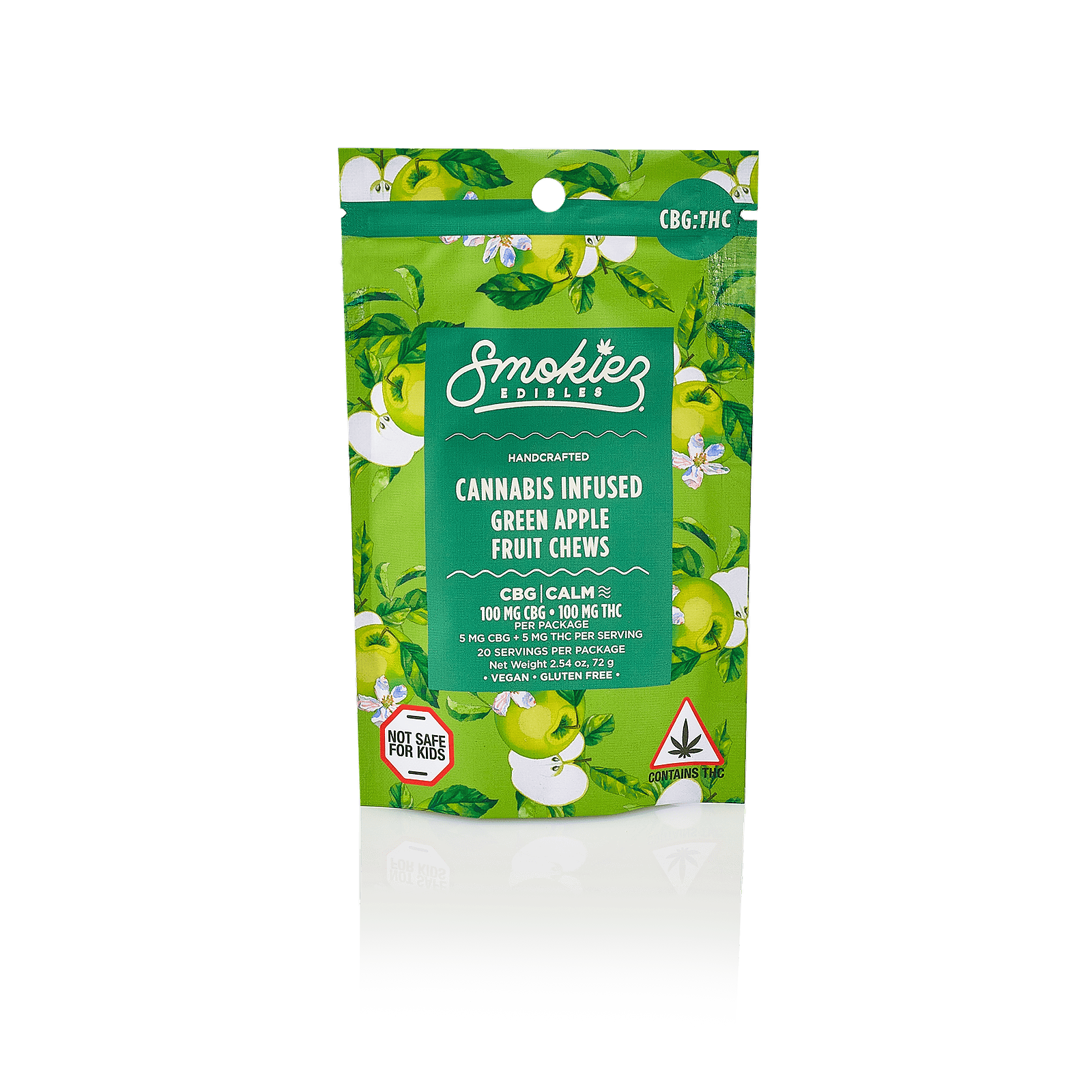 Smokiez Edibles: Smokiez Green Apple 100mg CBG : 100mg THC 1:1 Fruit ...