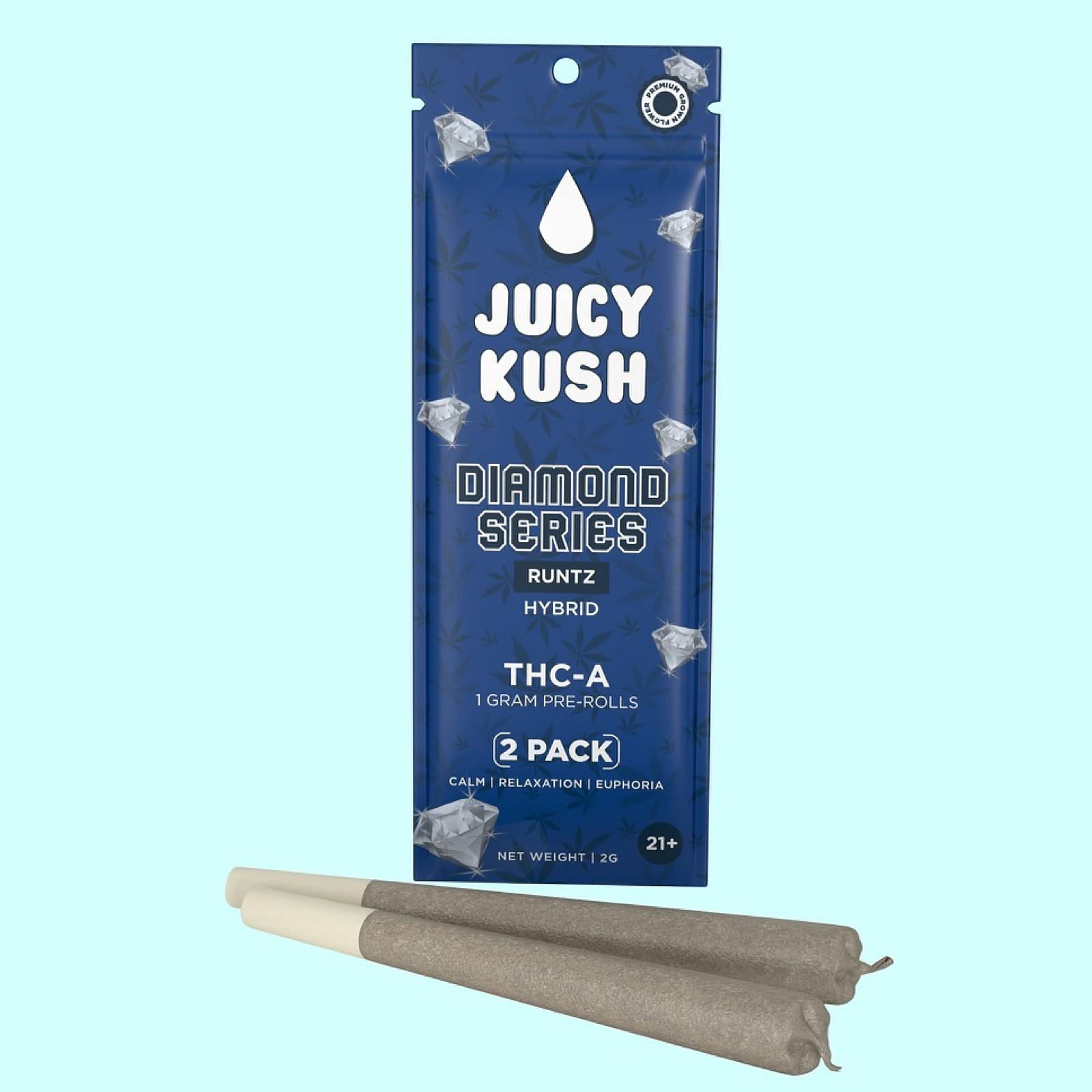 Juicy Kush (20% OFF CODE: LEAF20): 1G THC-A Pre-Rolls (2pack) - Runtz | Leafly