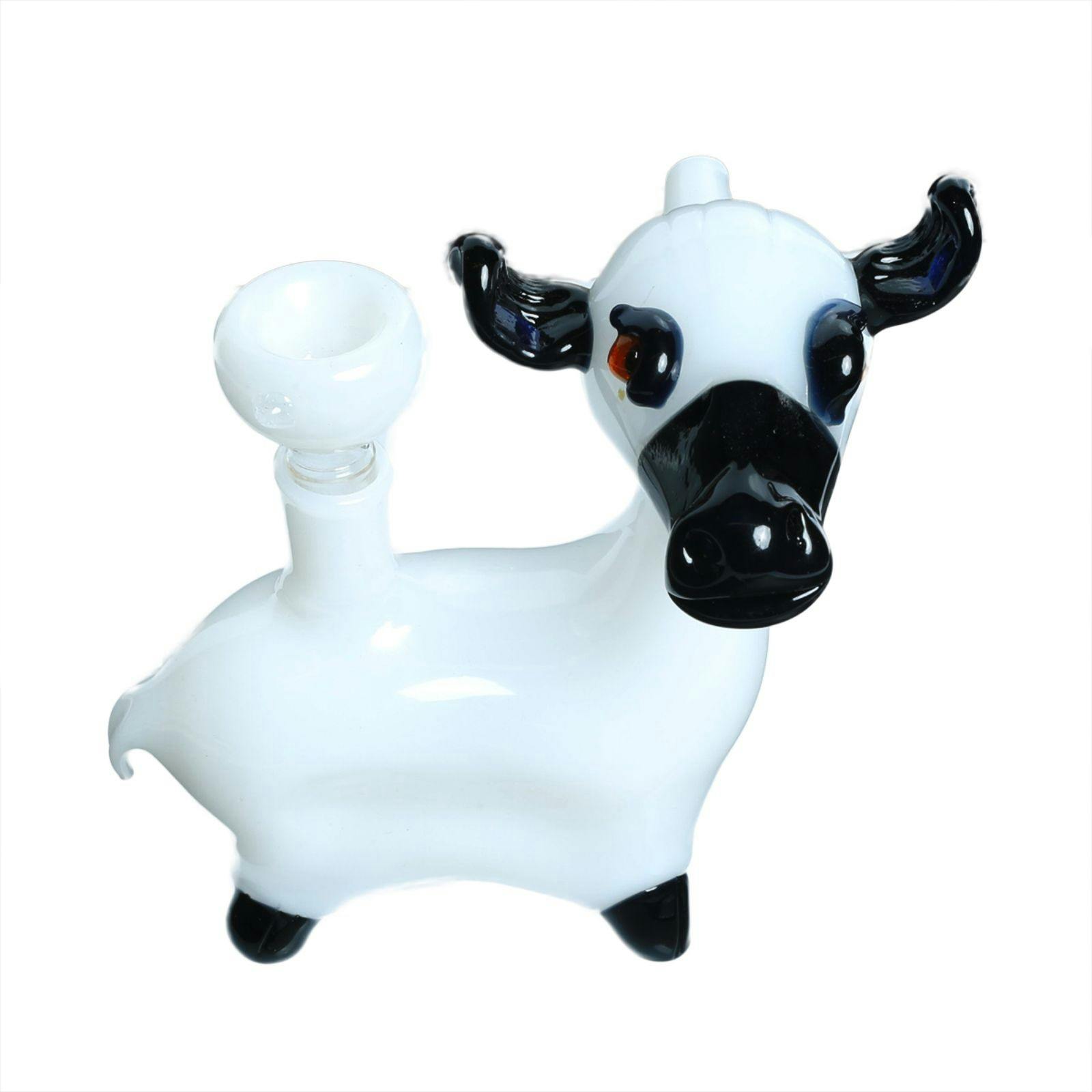 High Life Goods: White and Black Cow Hand Pipe | Leafly