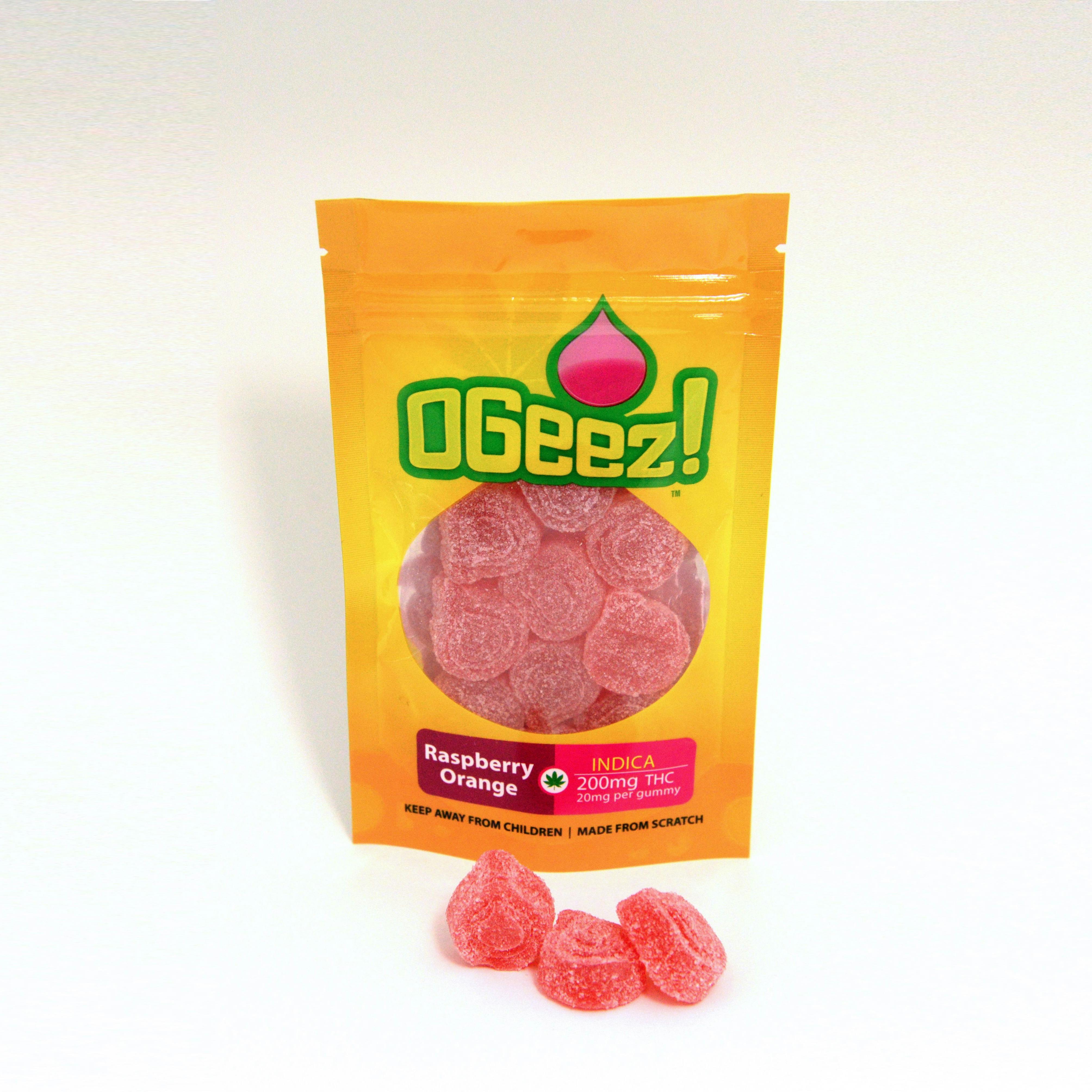OGeez! Brands: Raspberry Orange Sativa OGeez! Gummies 100mg 10-pack ...