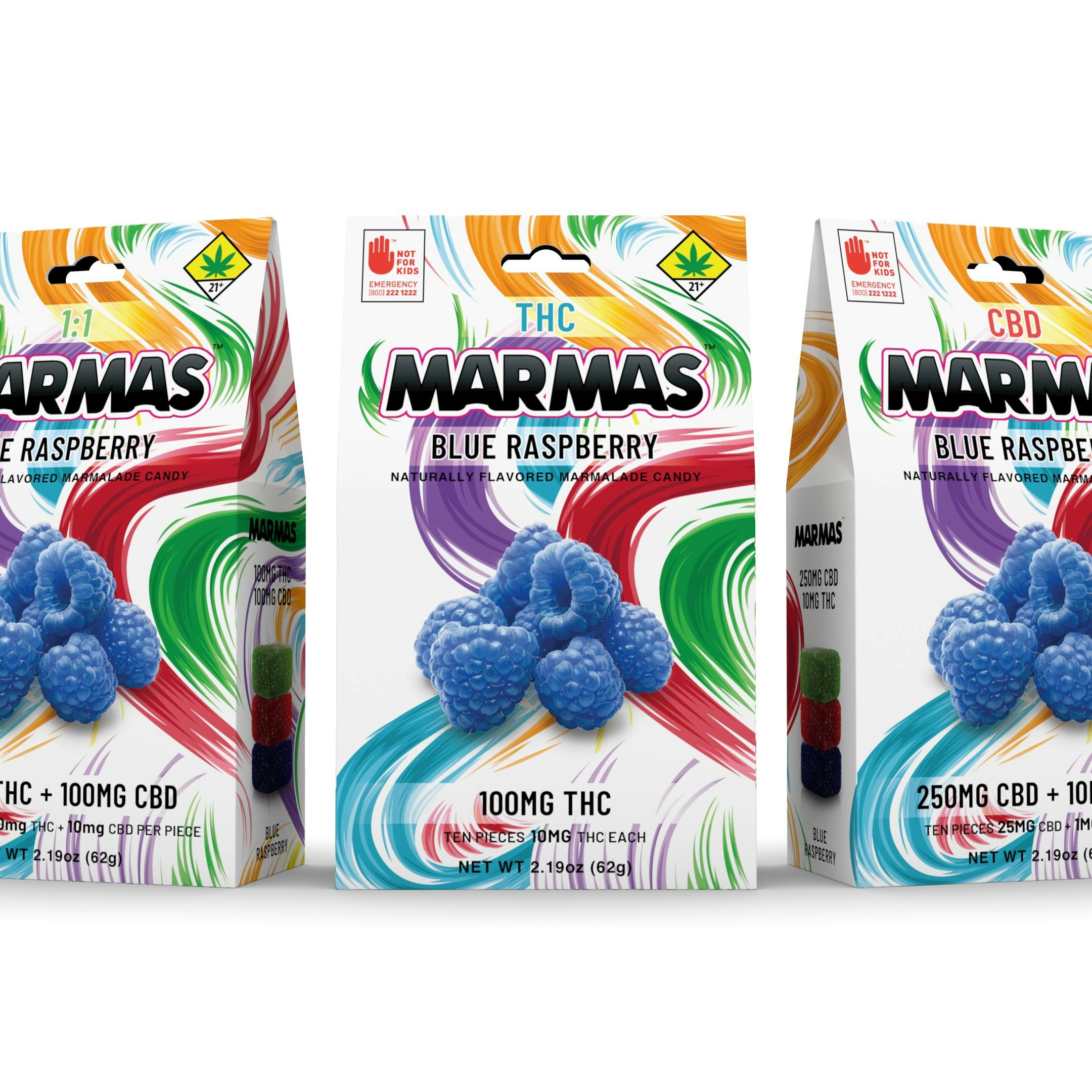 Marmas: Blue Raspberry 100mg 10-pack | Leafly