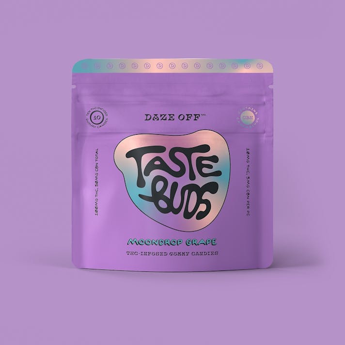 Daze Off: Moondrop Grape Taste Buds THC-Infused Gummy Candies 10 x [5mg ...