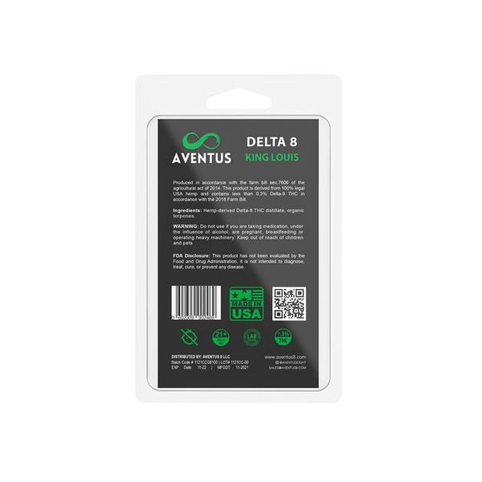 Aventus 8: KING LOUIS DELTA-8 VAPE CARTRIDGES | Leafly