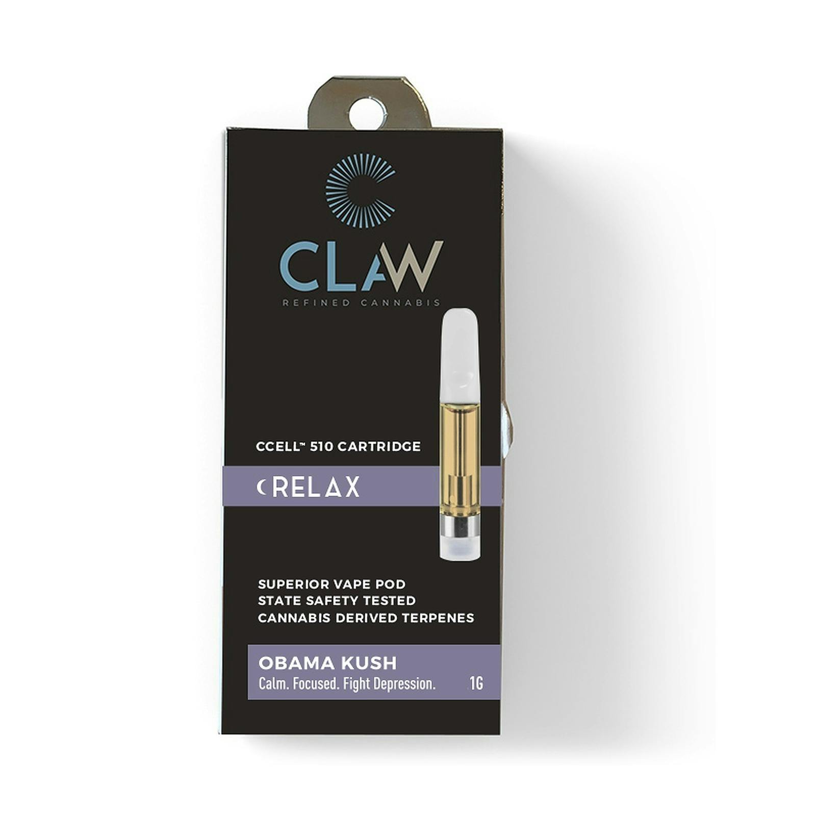 Claw Cannabis: Claw - Obama Kush -1g 510 Cartridge | Leafly