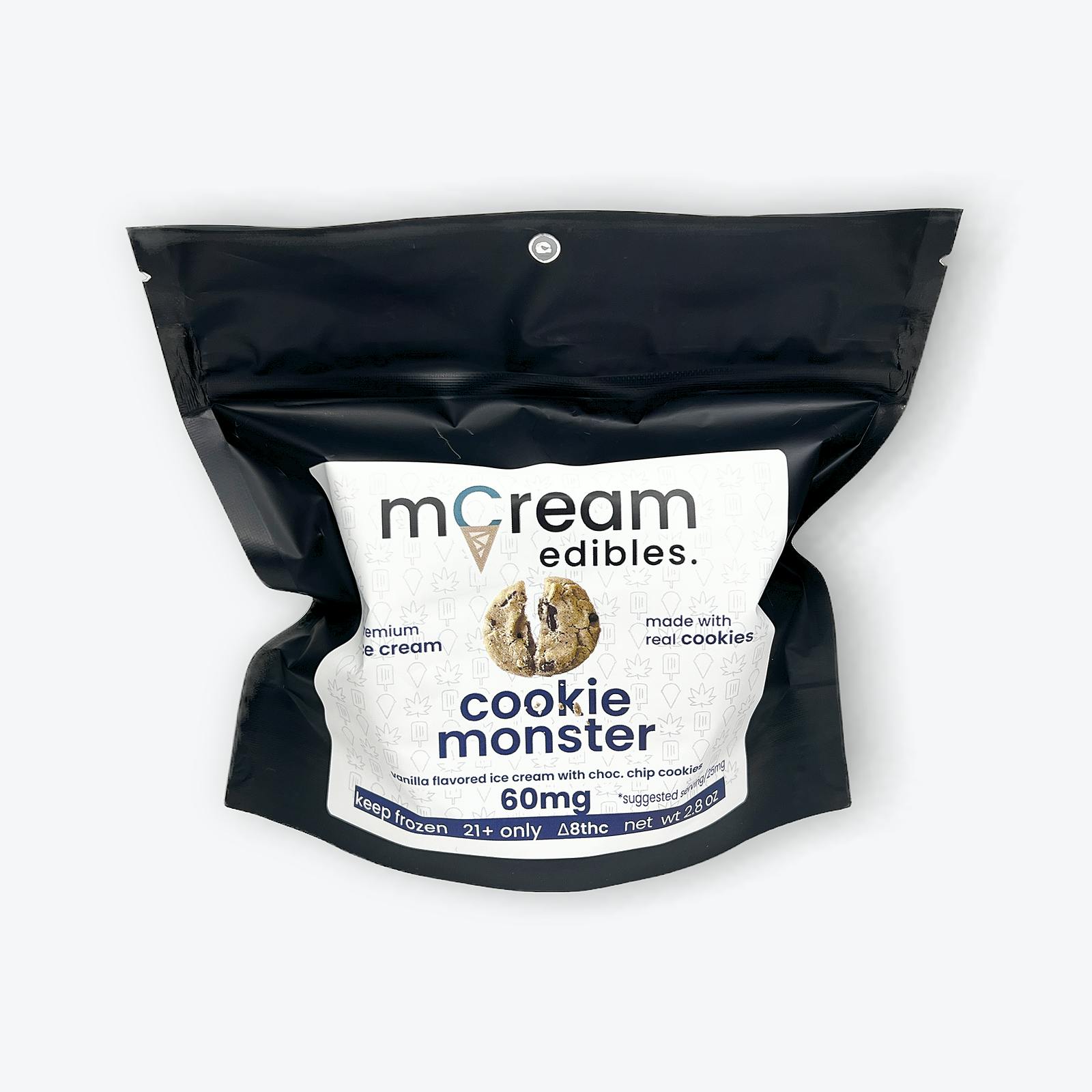 mCream edibles: THC Δ8 Cookie Monster - 4oz Ice Cream cup. | Leafly