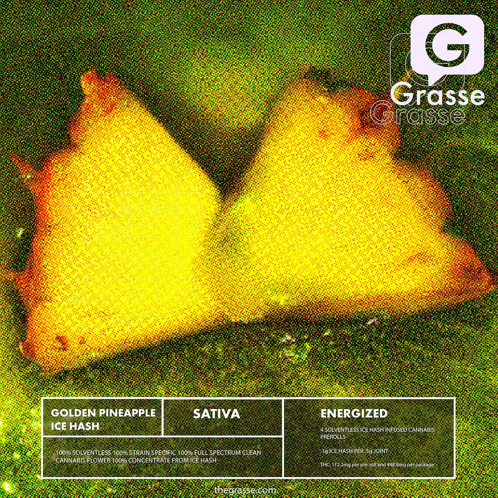 Grasse: Golden Pineapple Solventless Ice Hash Infused PreRoll 2g 4 Pack ...