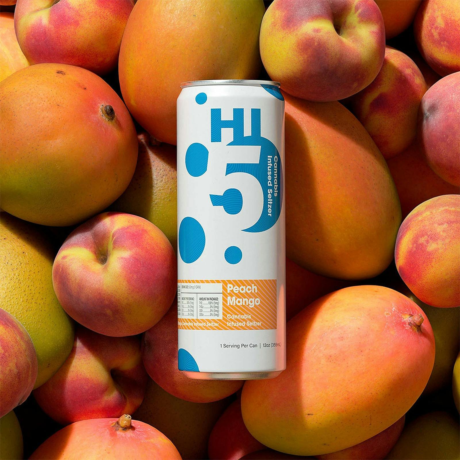 Hi5: Hi5 Cannabis Seltzer: Peach Mango 5mg | Leafly