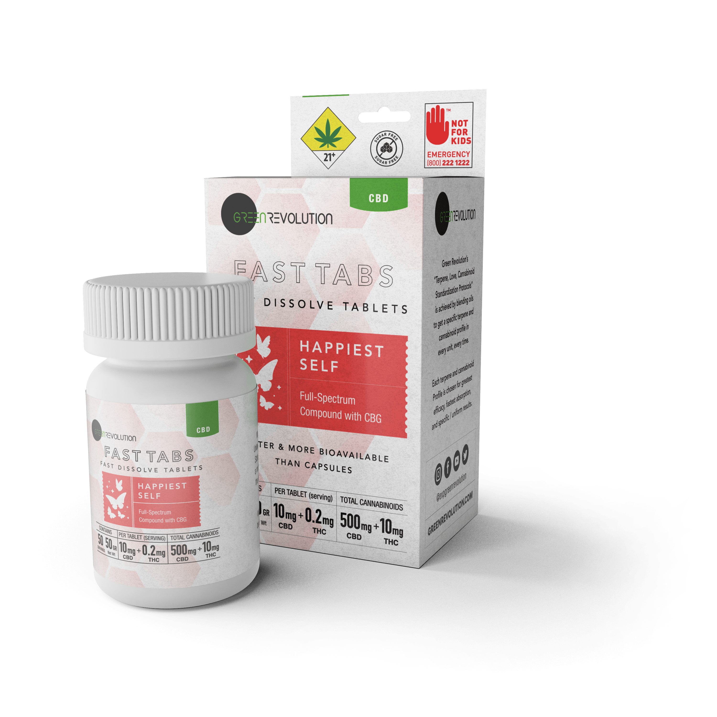 Green Revolution: Fast Tabs Happiest Self 50:1 CBD:THC | Leafly