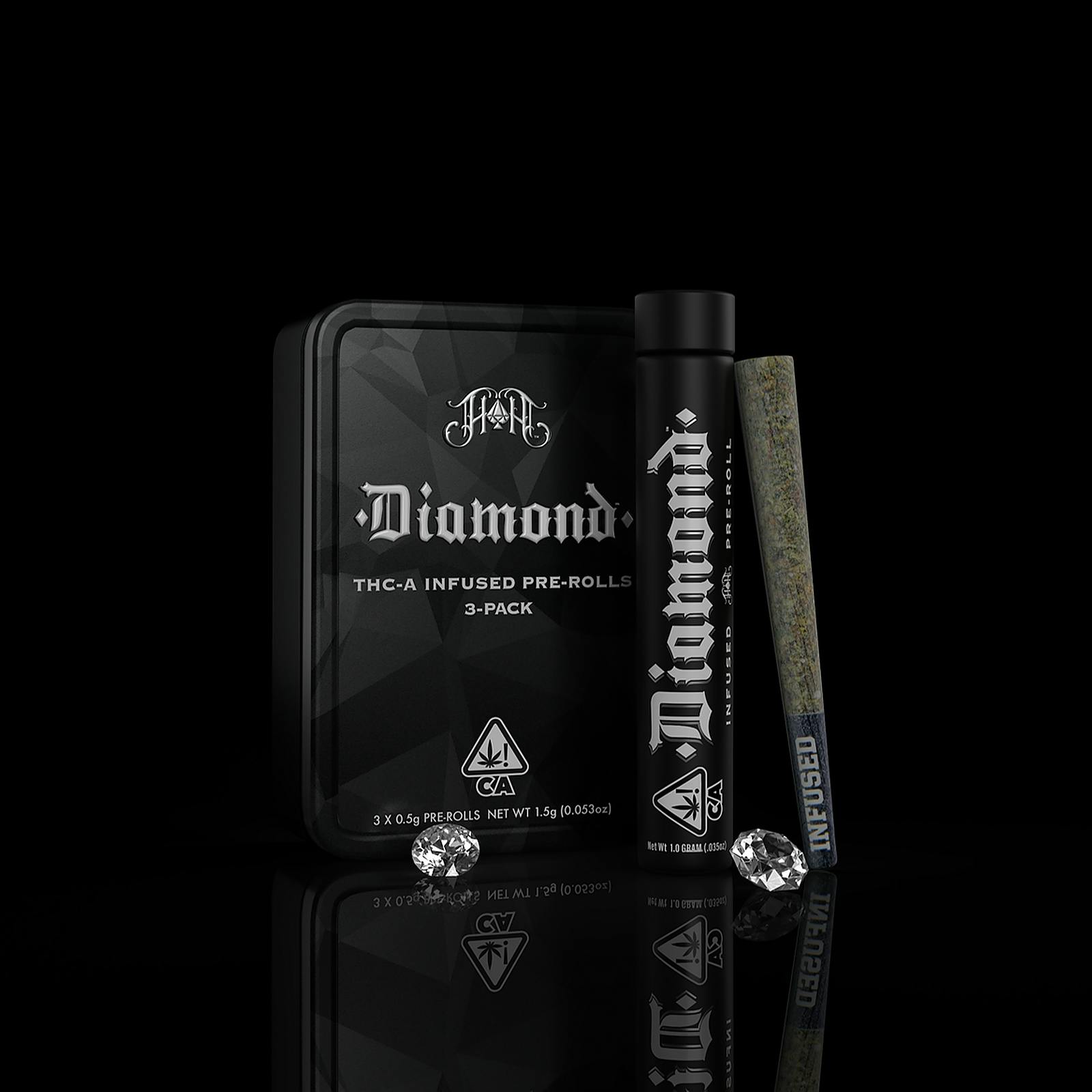 Heavy Hitters: White Widow Infused Diamond Pre-Roll 3 Pack 1.5g (Sativa ...