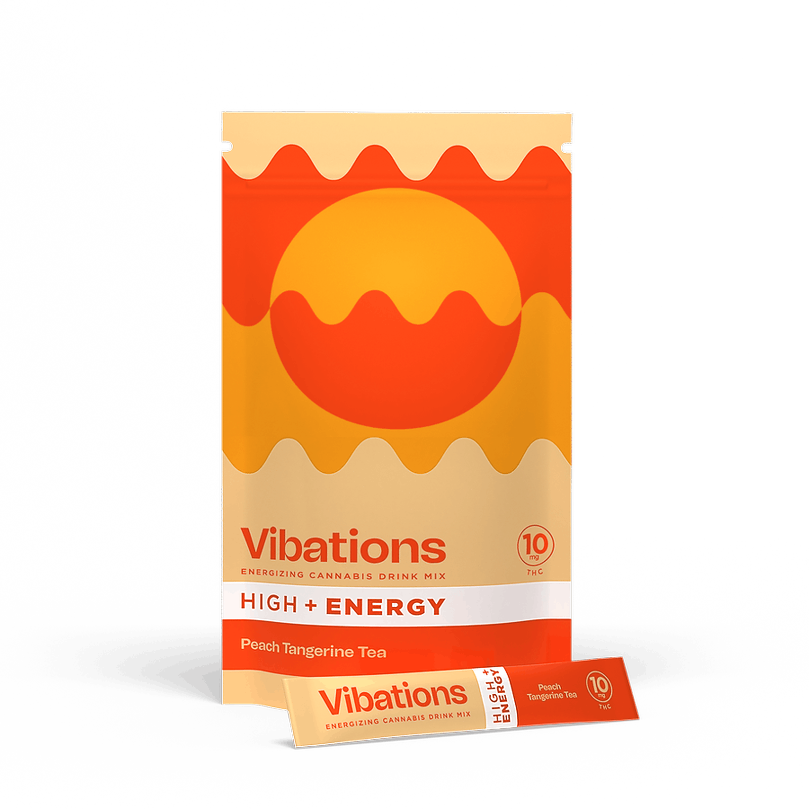 Vibations: Peach Tangerine Tea - Drink Mix - 10mg Each 100mg Total | Leafly