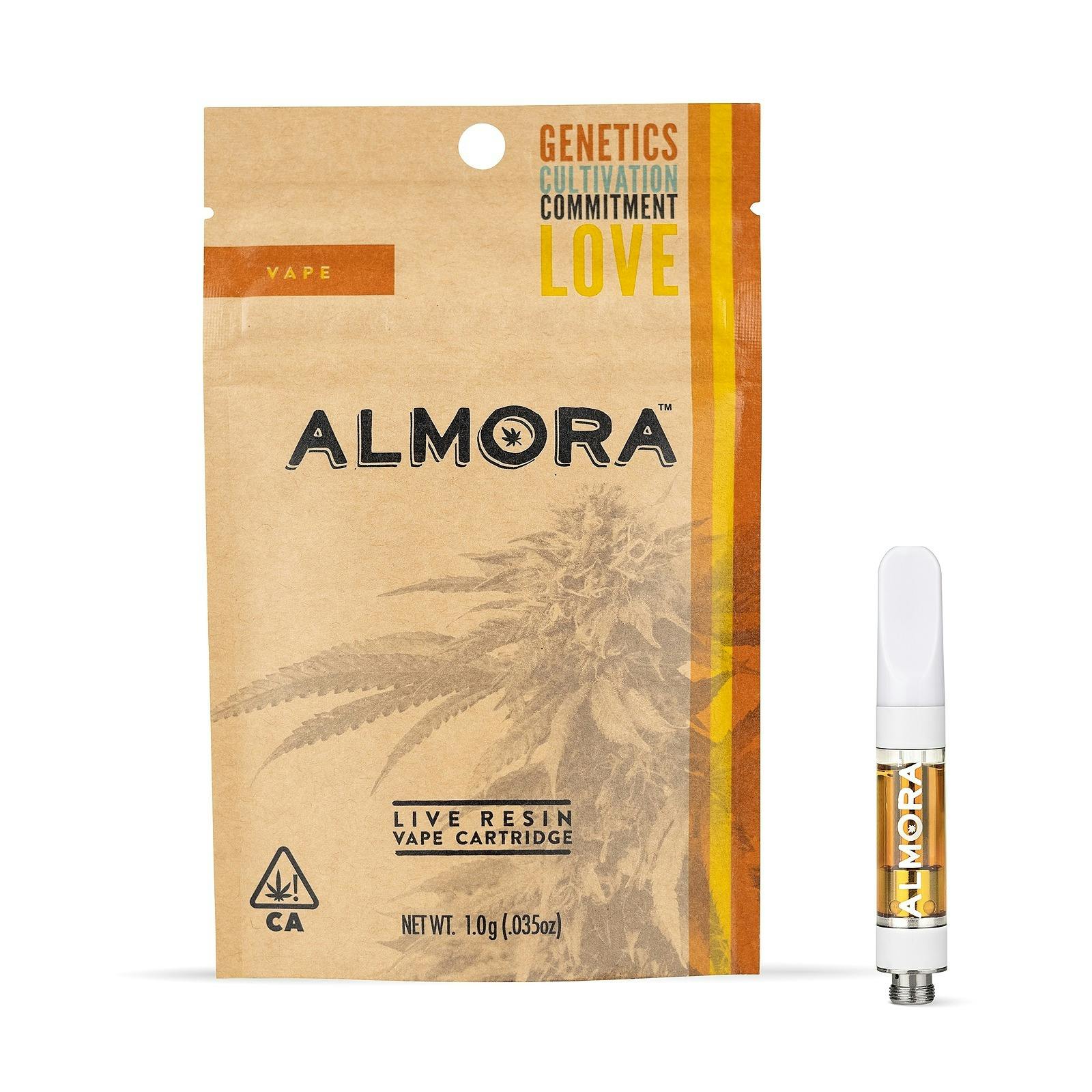Almora: 100% Live Resin THC Bomb Cartridge 1g (Hybrid) | Leafly