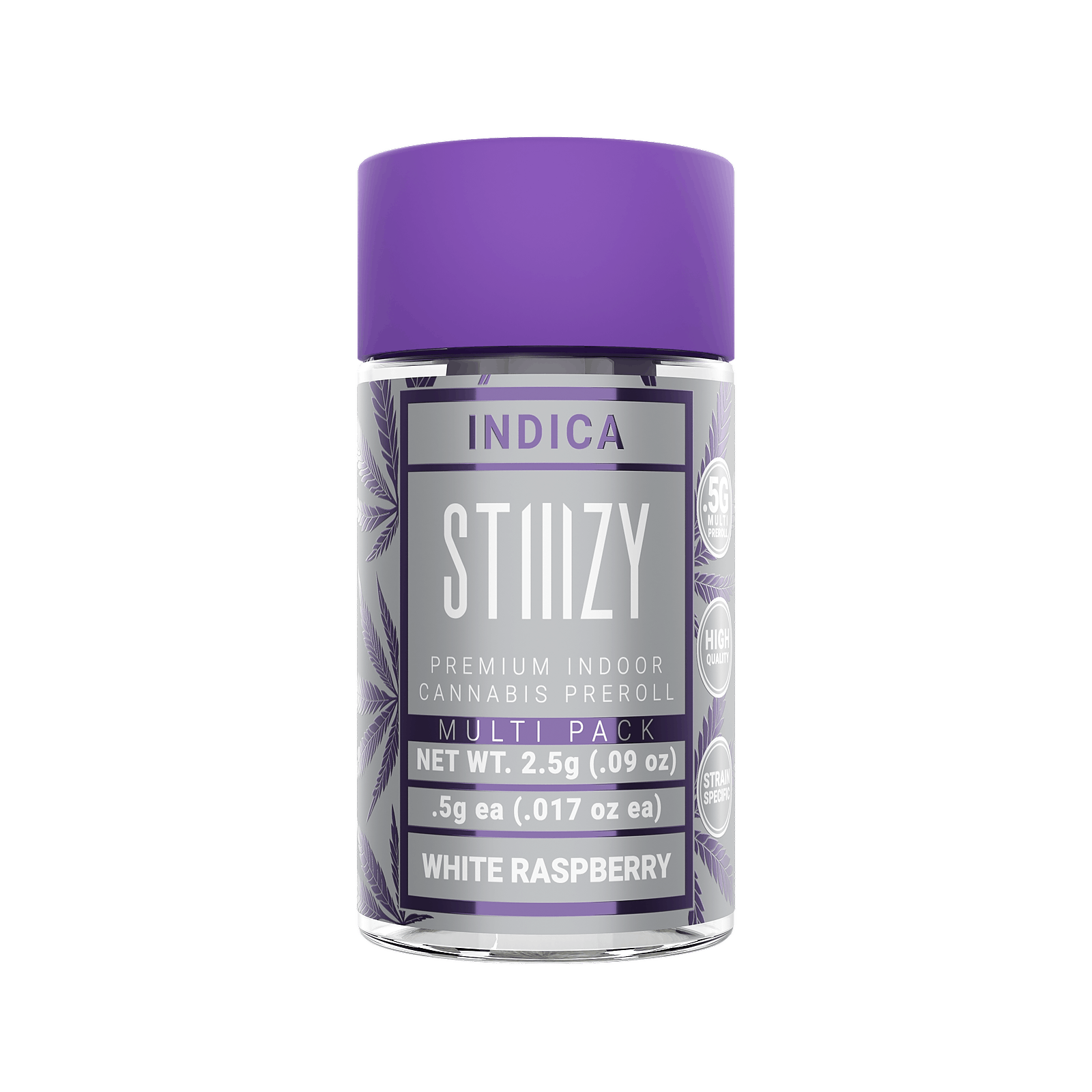 STIIIZY: WHITE RASPBERRY - .5G PREROLL MULTI PACK 5PK | Leafly