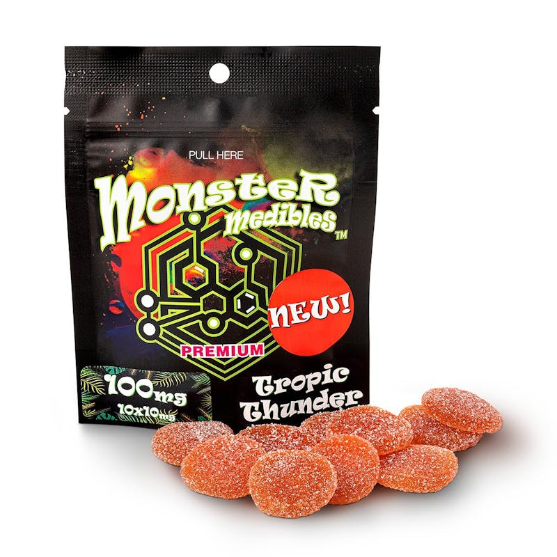 Monster Xtracts: Tropic Thunder 10x10 Gummies | Leafly