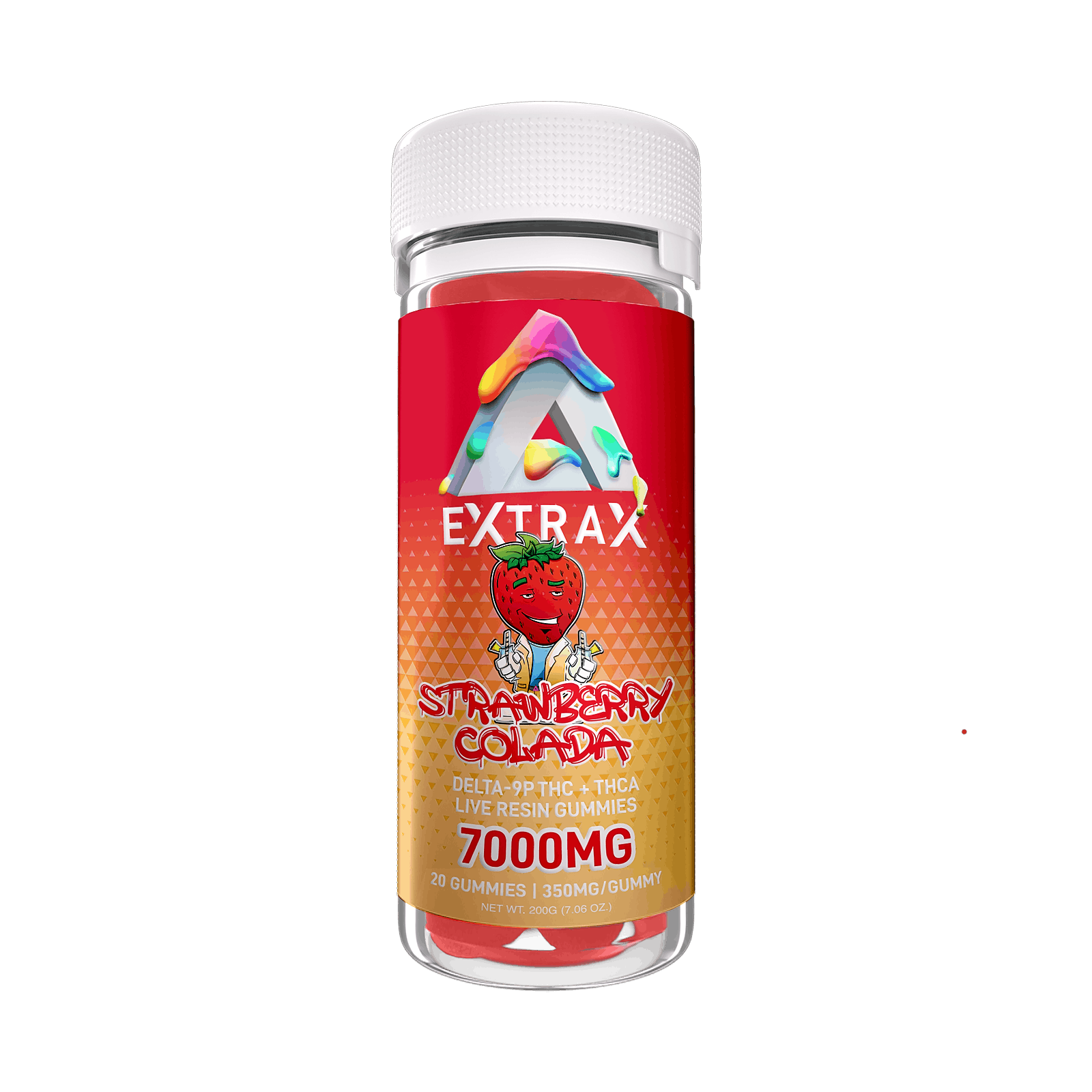 Delta Extrax: Strawberry Colada THCA + Delta-9P THC 7000mg Gummies | Leafly