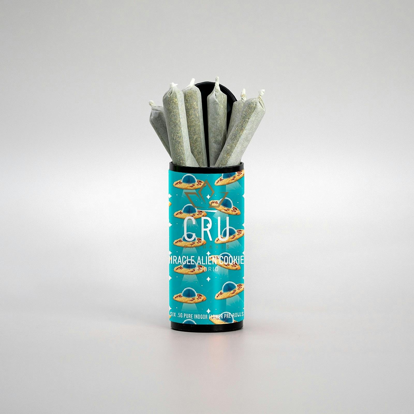 CRU Cannabis: Miracle Alien Cookies (0.5G Sativa Pre-Roll 6 pack) | Leafly