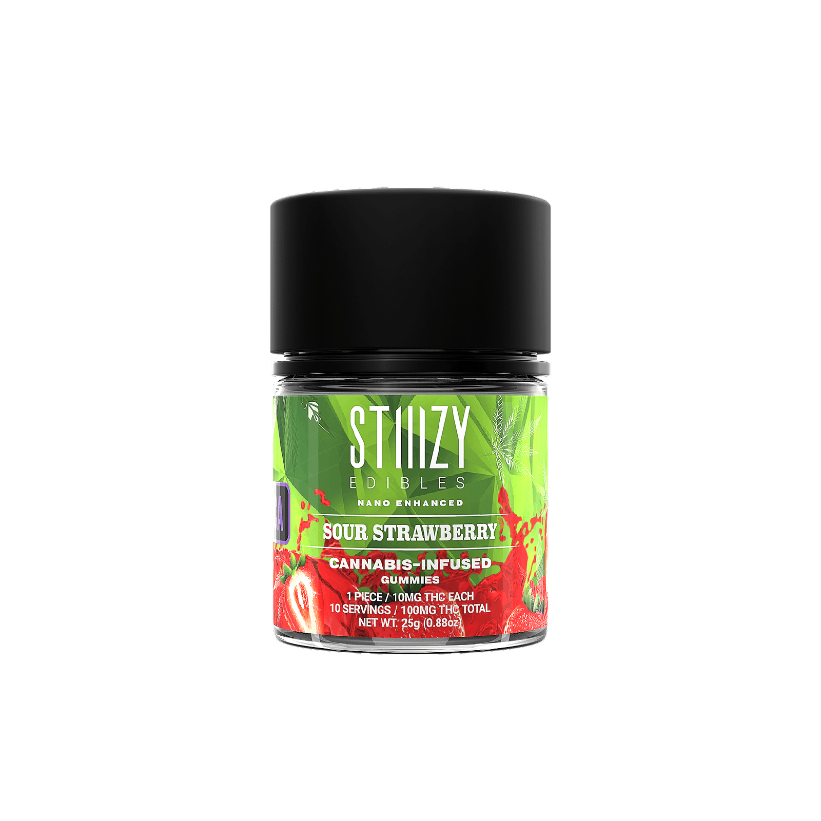 STIIIZY: SOUR STRAWBERRY STIIIZY EDIBLES - 100MG GUMMIES | Leafly