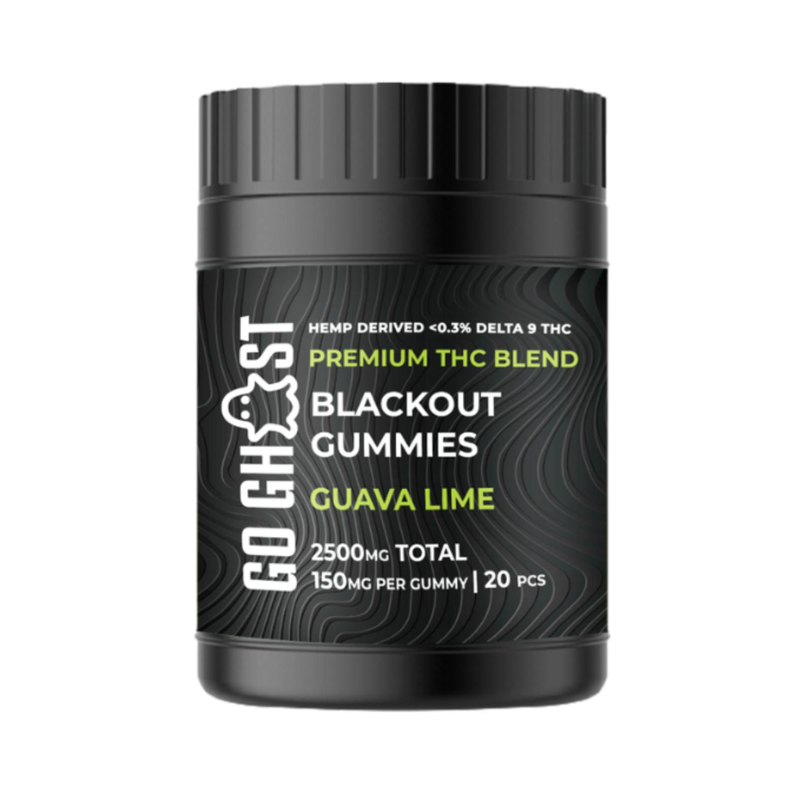 Go Ghost Hemp: Guava Lime Premium THC Blackout Gummies | Leafly