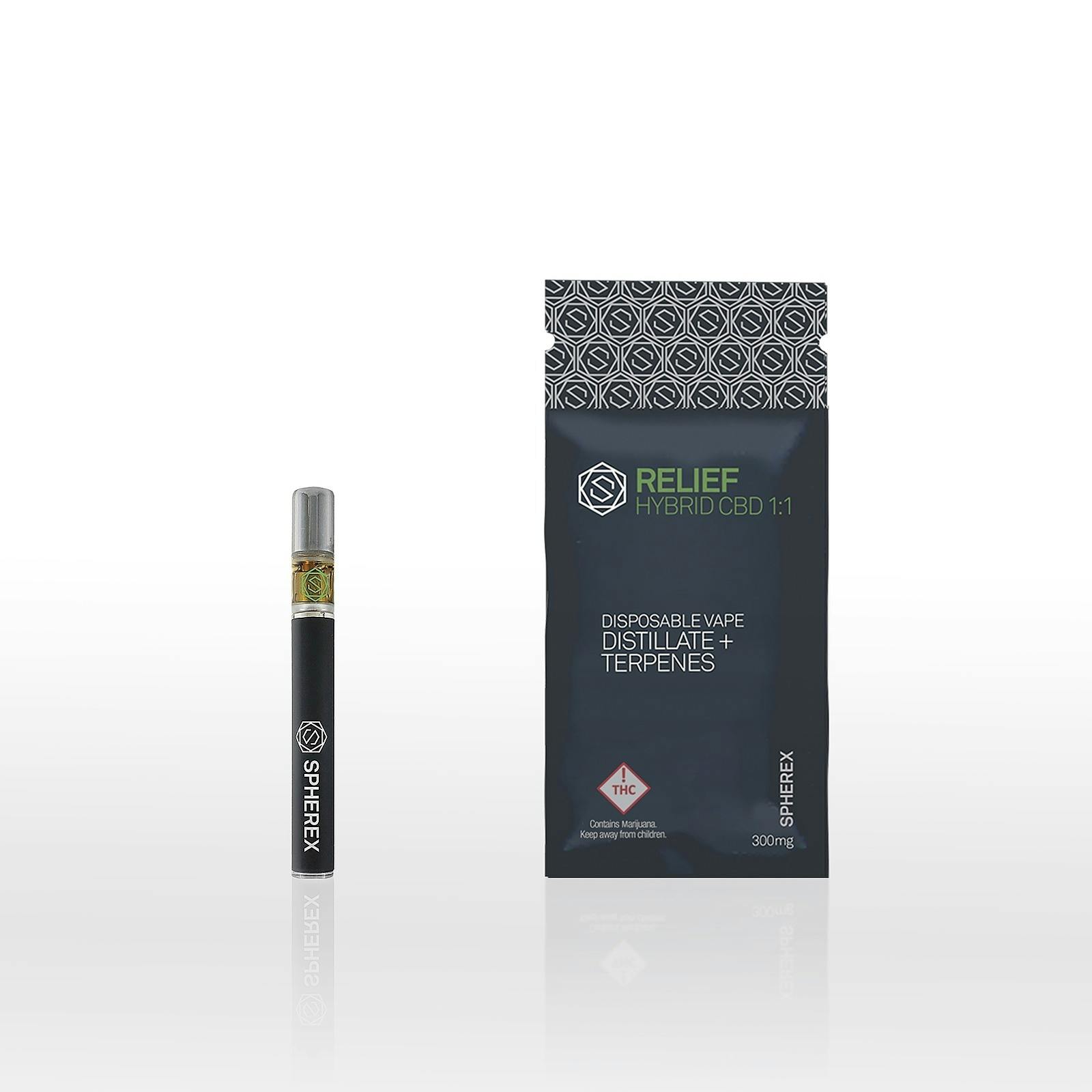 Spherex: RELIEF CBD 1:1 300 mg Disposable | Leafly