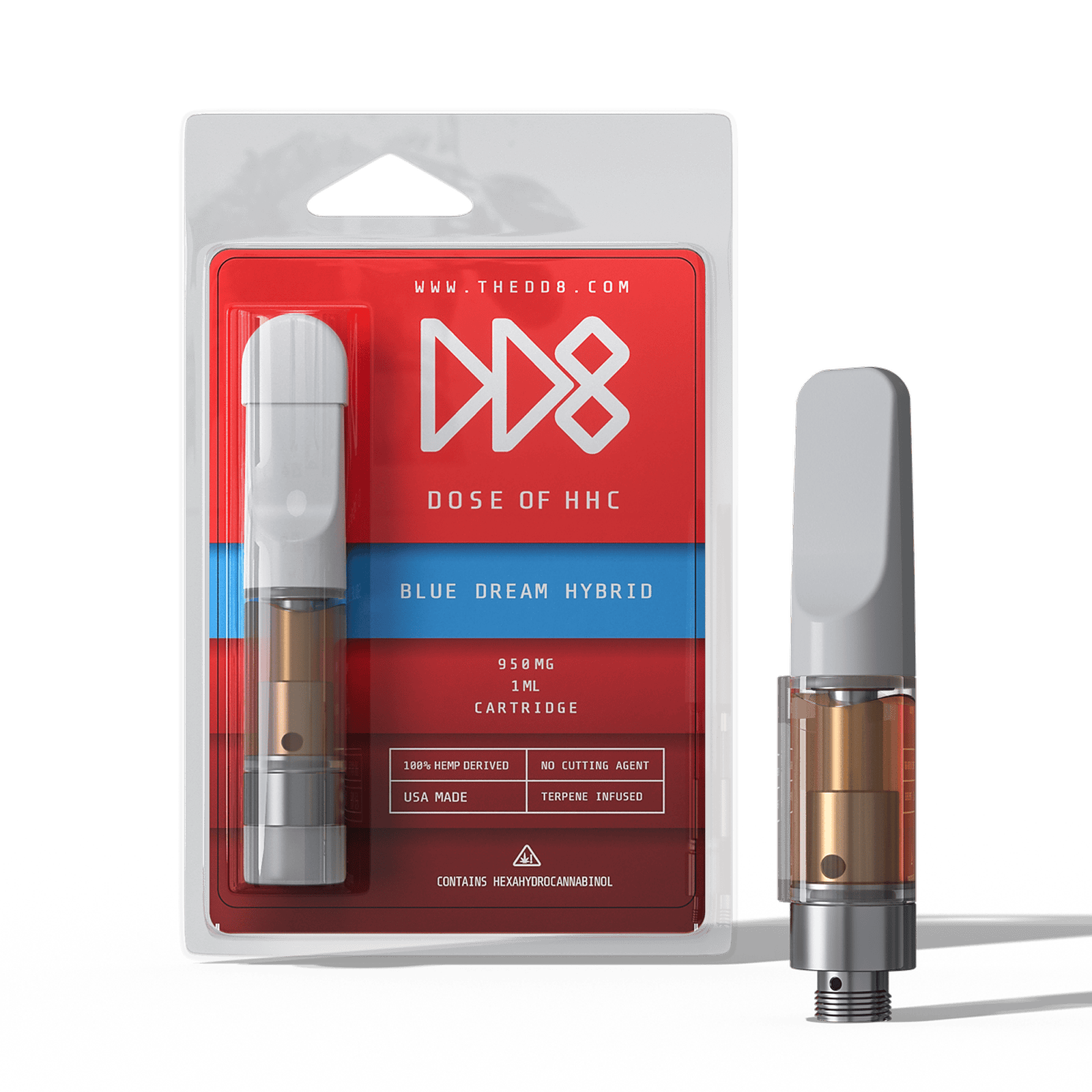 DD8 | Dose of Chill: DD8 HHC Vape Cartridge - Blue Dream Hybrid - 1ml ...