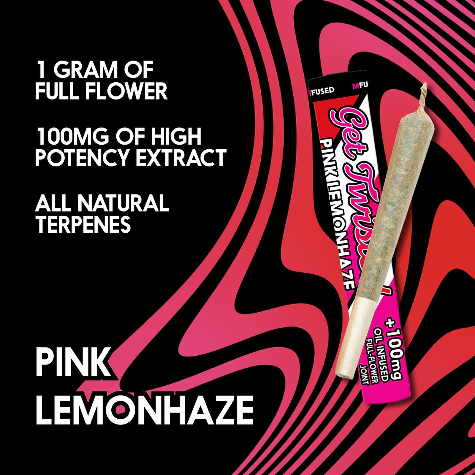 MFUSED: TWISTED Infused Pre-roll: Pink Lemonhaze | Leafly